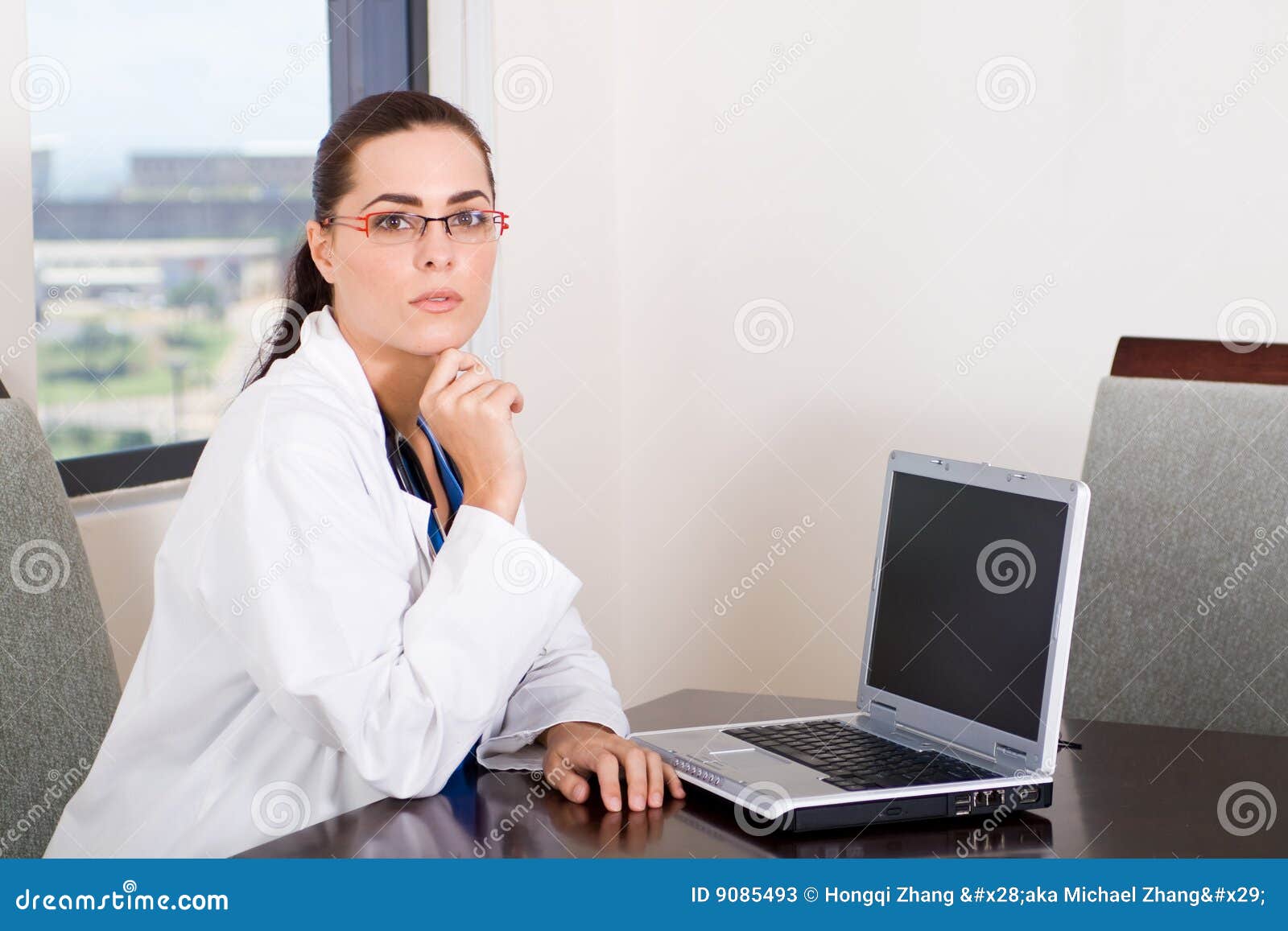 Computer doctor stock image. Image of laptop, glasses - 9085493