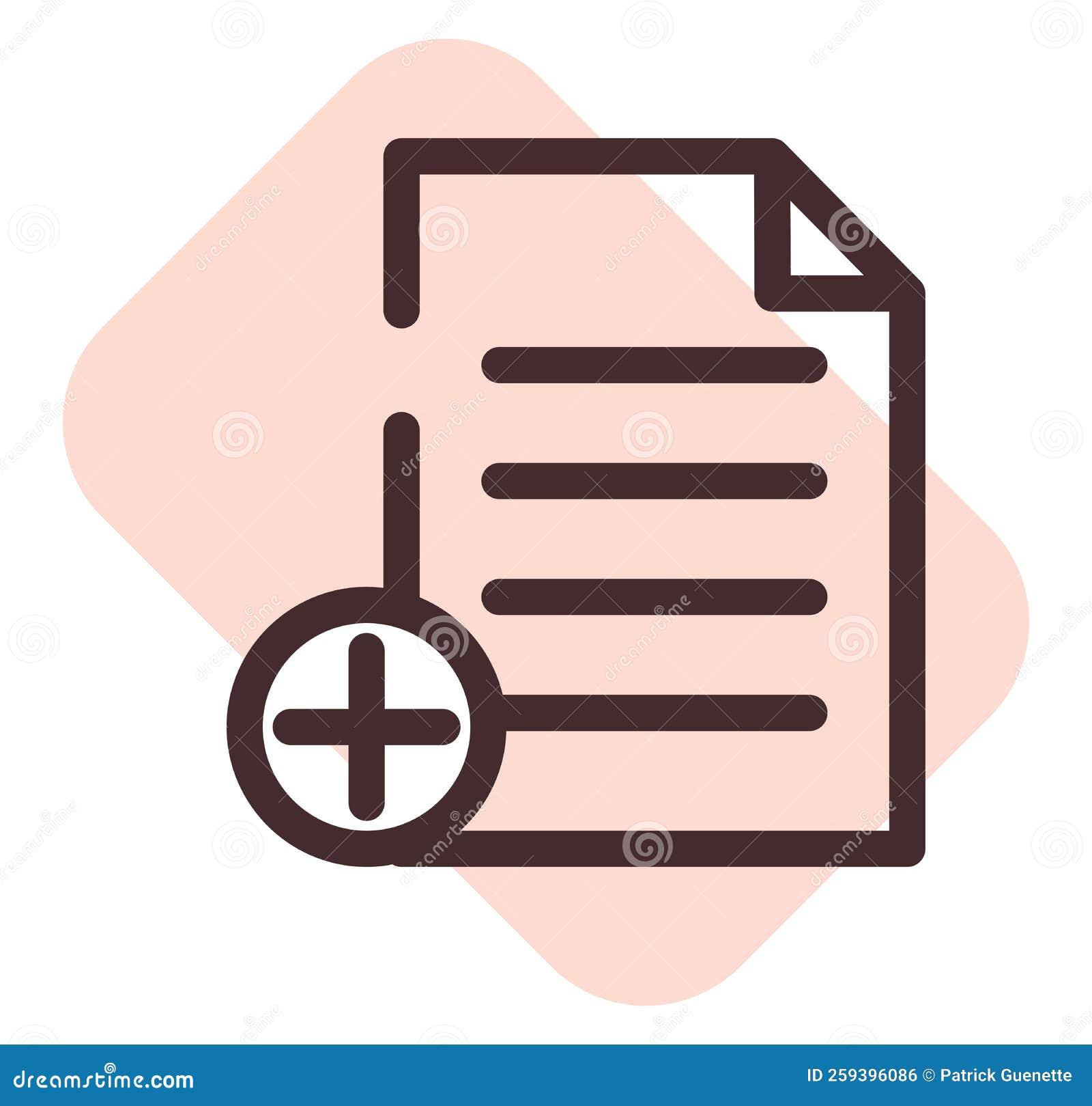 Computer document, icon stock vector. Illustration of flat - 259396086