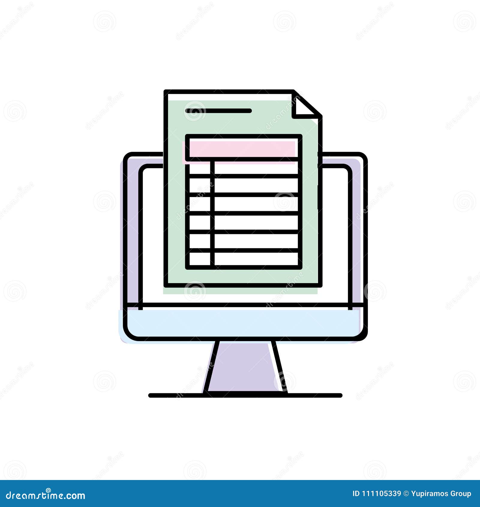 Computer Document Information and Business Strategy Stock Vector ...