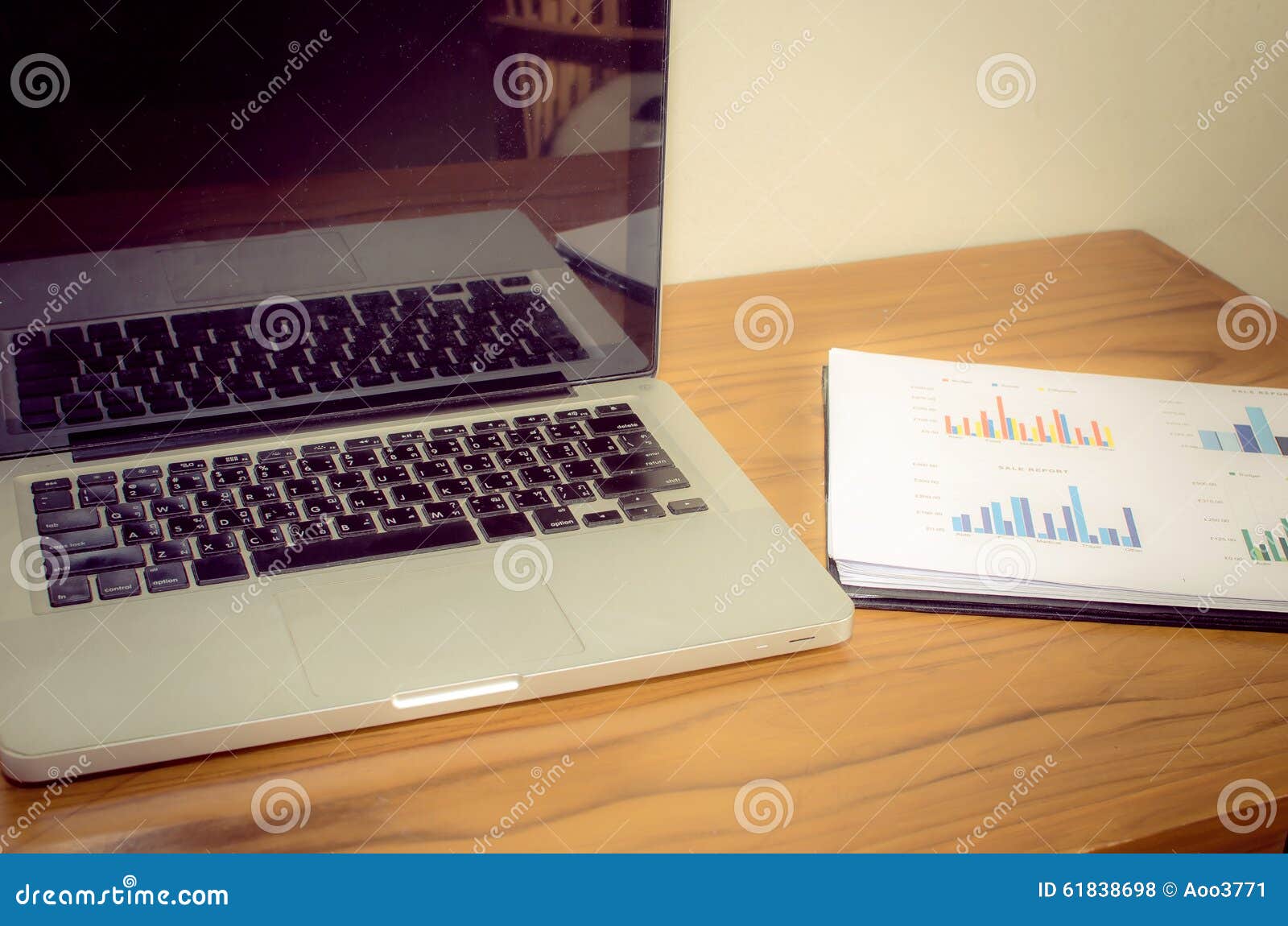 Computer and documents stock photo. Image of balance - 61838698