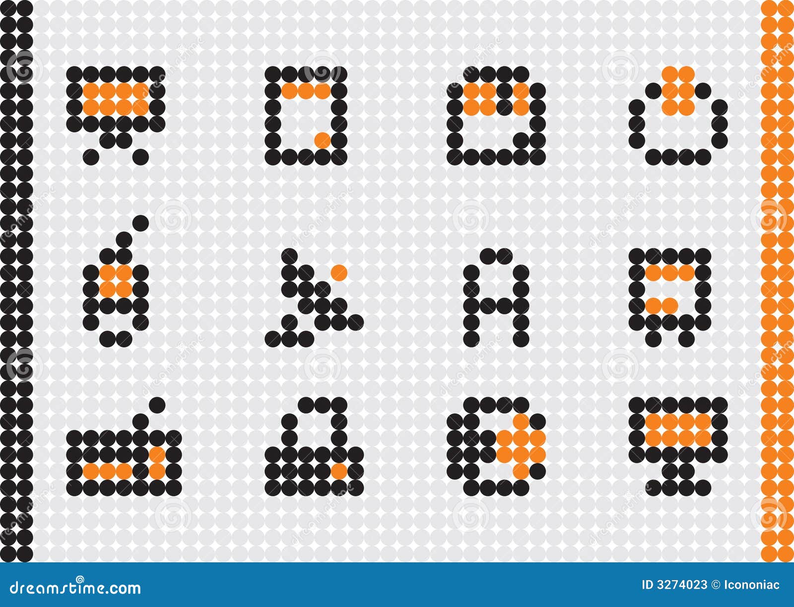 Computer Doted Icons stock vector. Illustration of data - 3274023