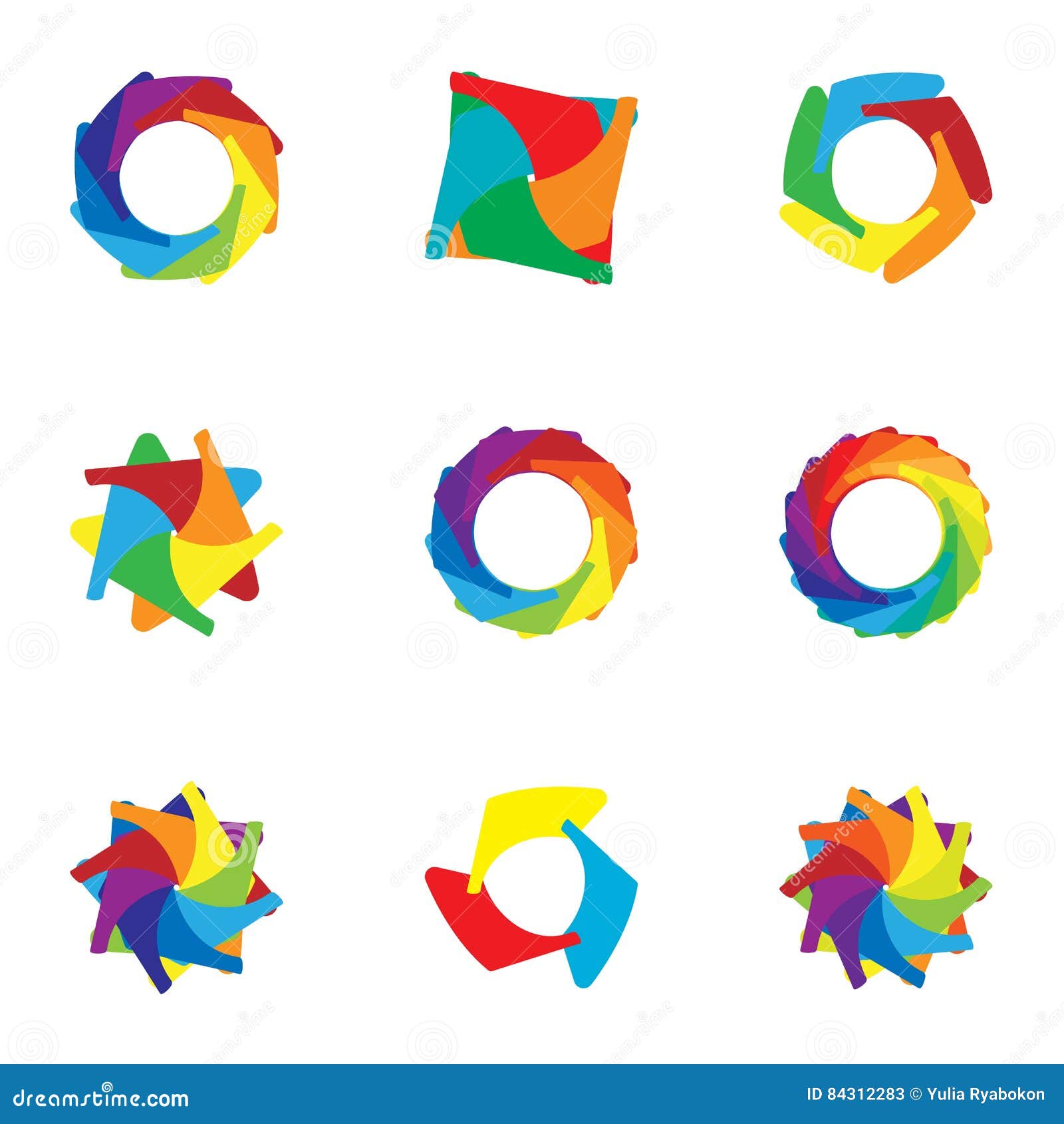 Computer Download Colorful Icons Set Stock Vector - Illustration of ...