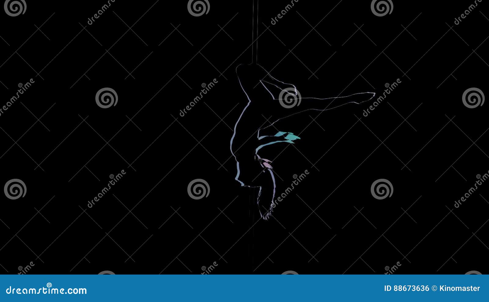 Computer Drawing, Stripper Girl Performing a Dance on the Pylon Stock ...