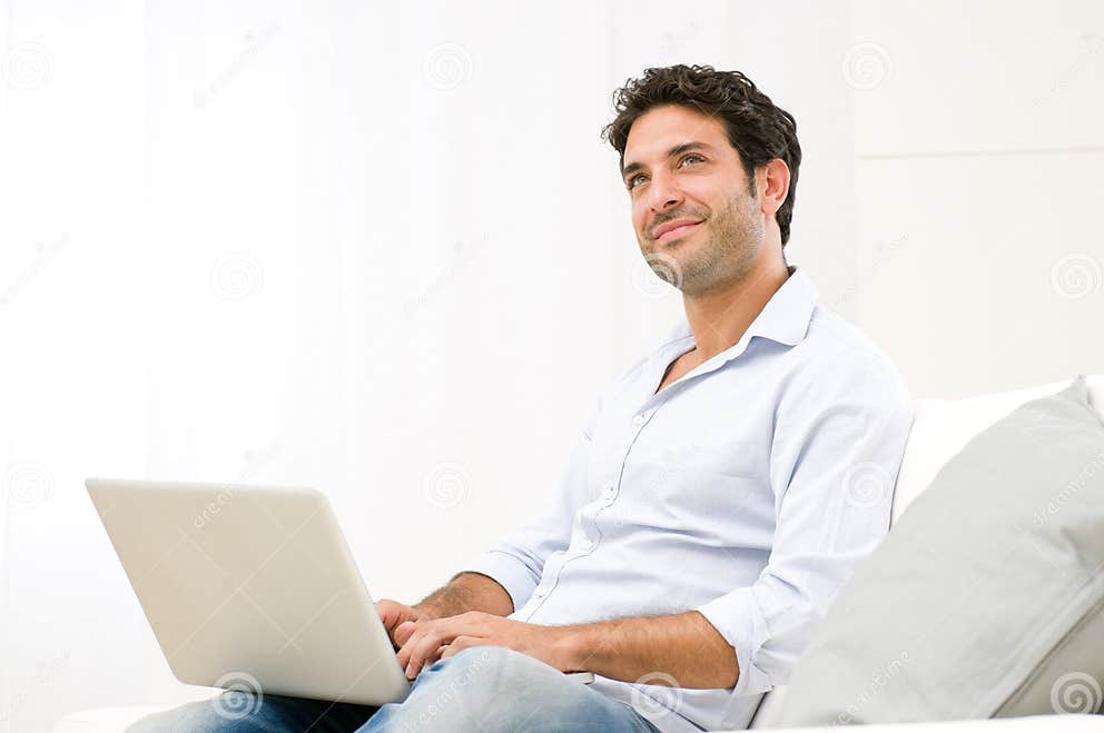 Computer dreams stock image. Image of dreaming, businessman - 22438533