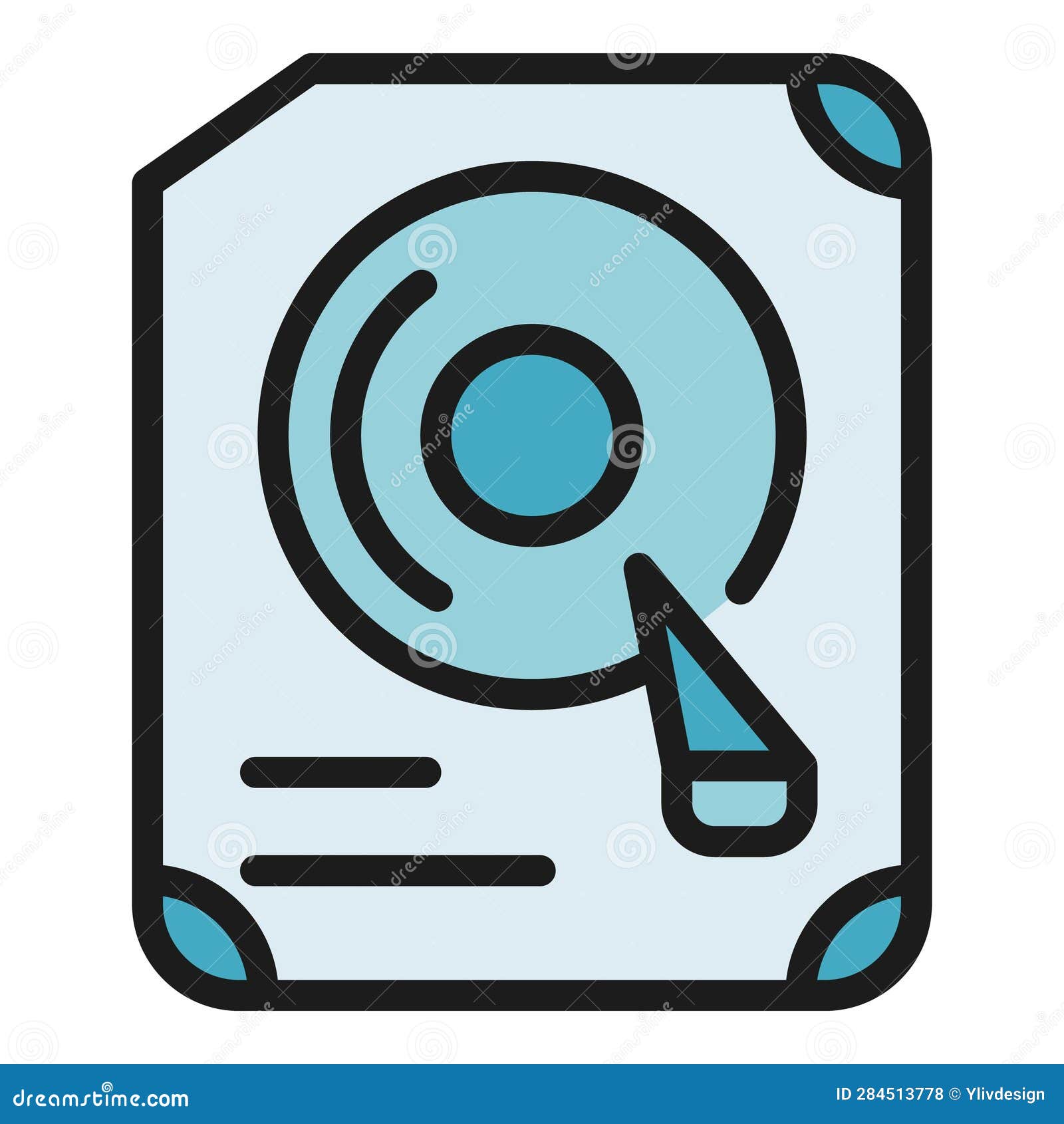 Computer Drive Icon Vector Flat Stock Illustration - Illustration of ...
