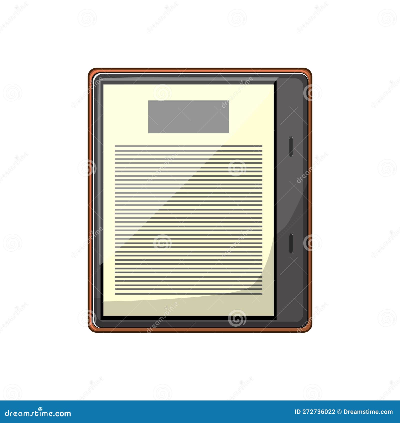 Computer Ebook Reader Cartoon Vector Illustration Stock Vector ...