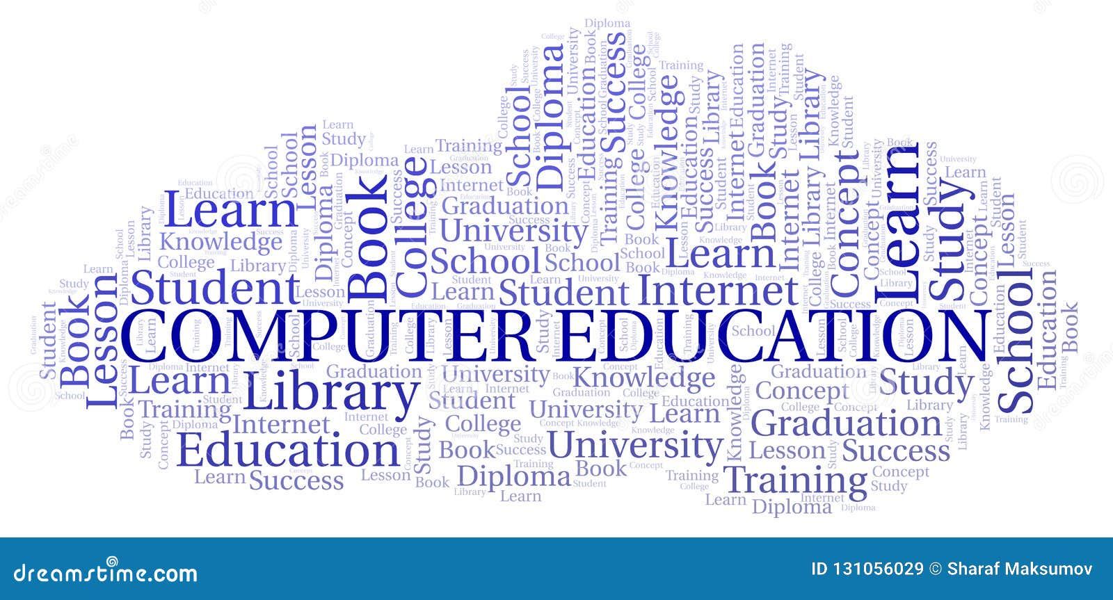 Computer Education Word Cloud. Stock Illustration - Illustration of ...