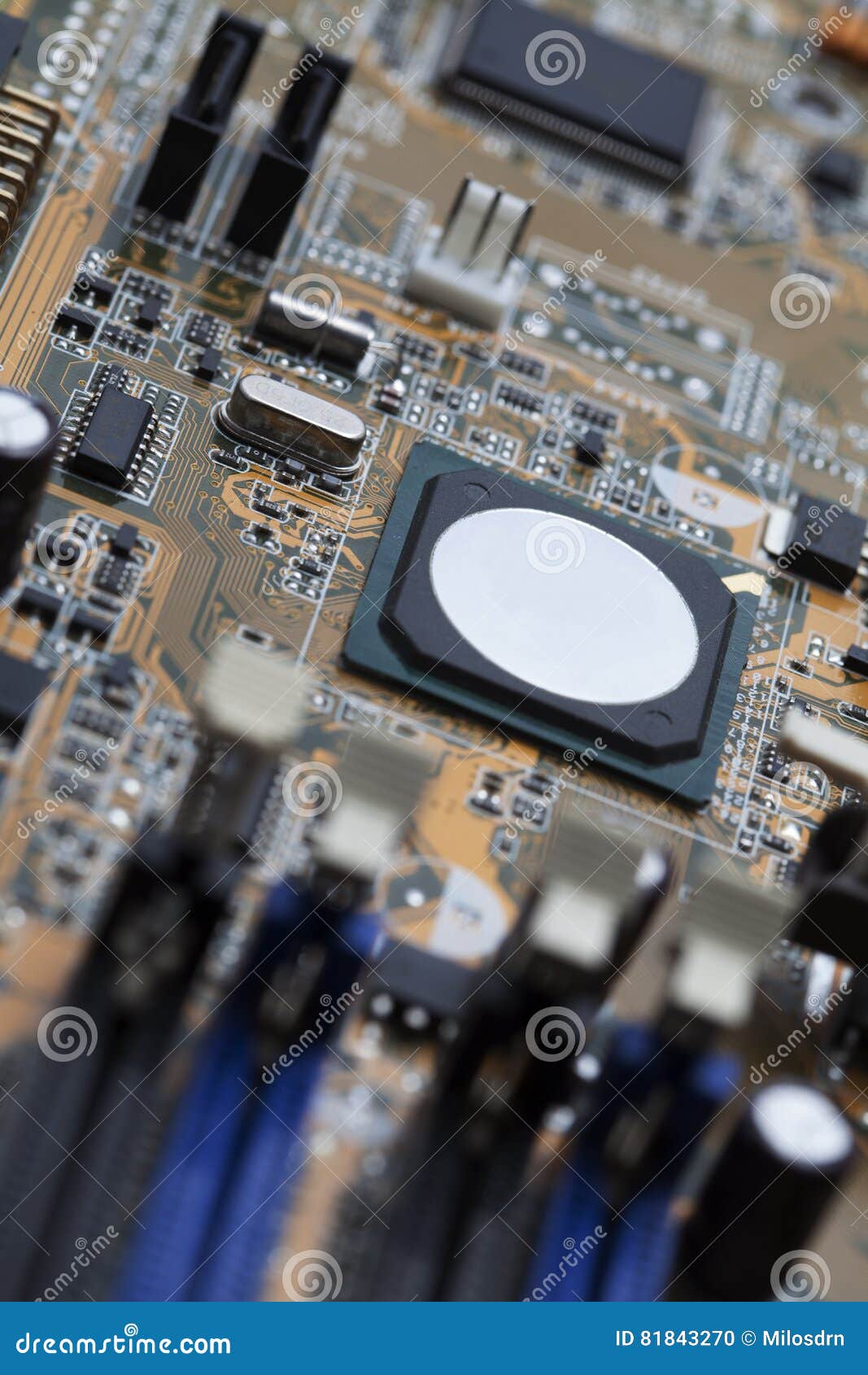 Computer electronic chip stock photo. Image of digital - 81843270