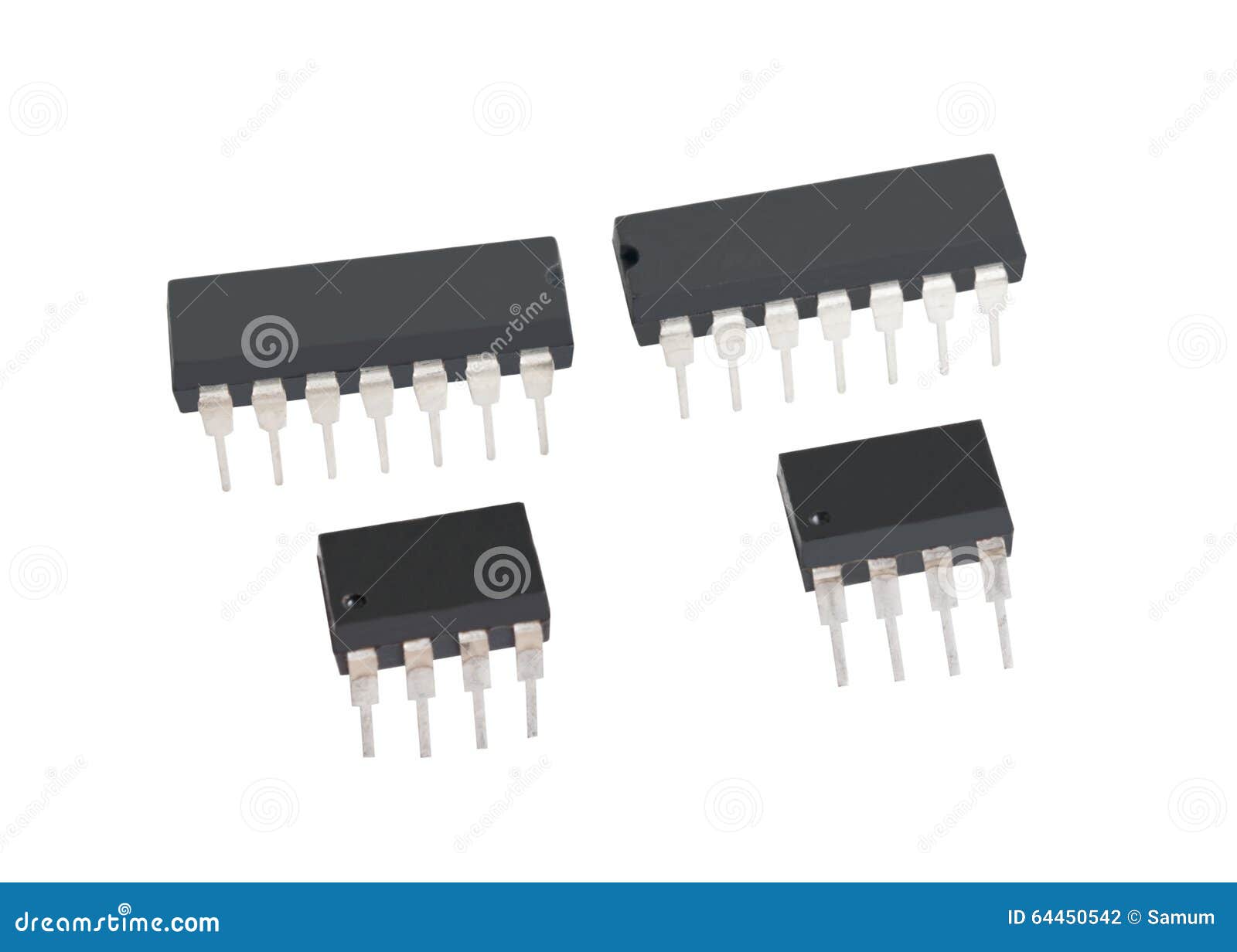 Computer electronic chips stock photo. Image of motherboard - 64450542