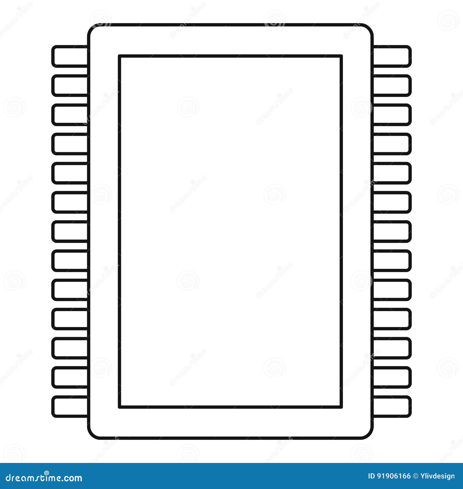 Computer Electronic Circuit Board Icon Outline Stock Vector ...