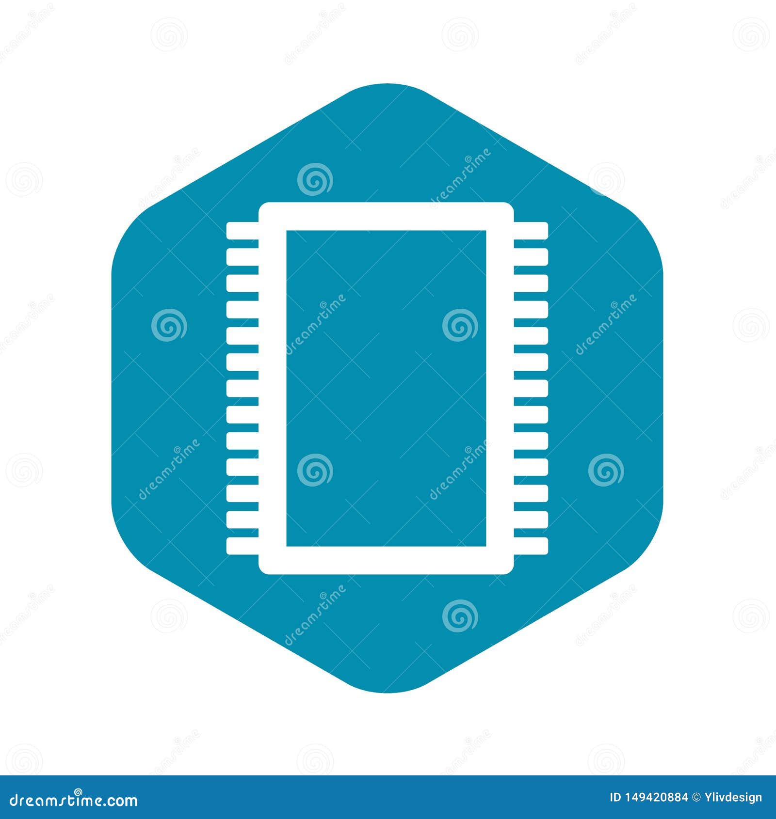 Computer Electronic Circuit Board Icon Simple Stock Vector ...