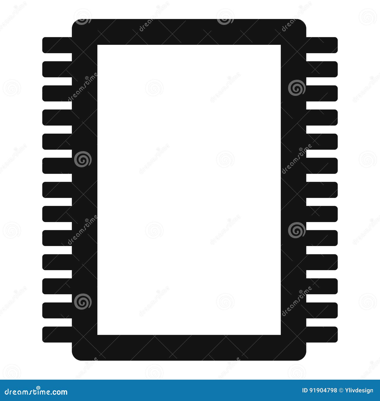 Computer Electronic Circuit Board Icon Simple Stock Vector ...