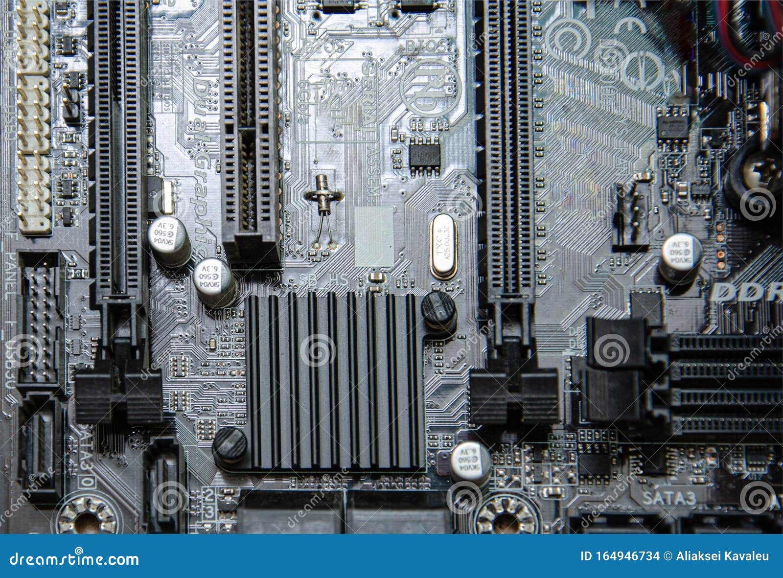 Computer Electronic Circuit Board Motherboard Technology Chip Stock ...
