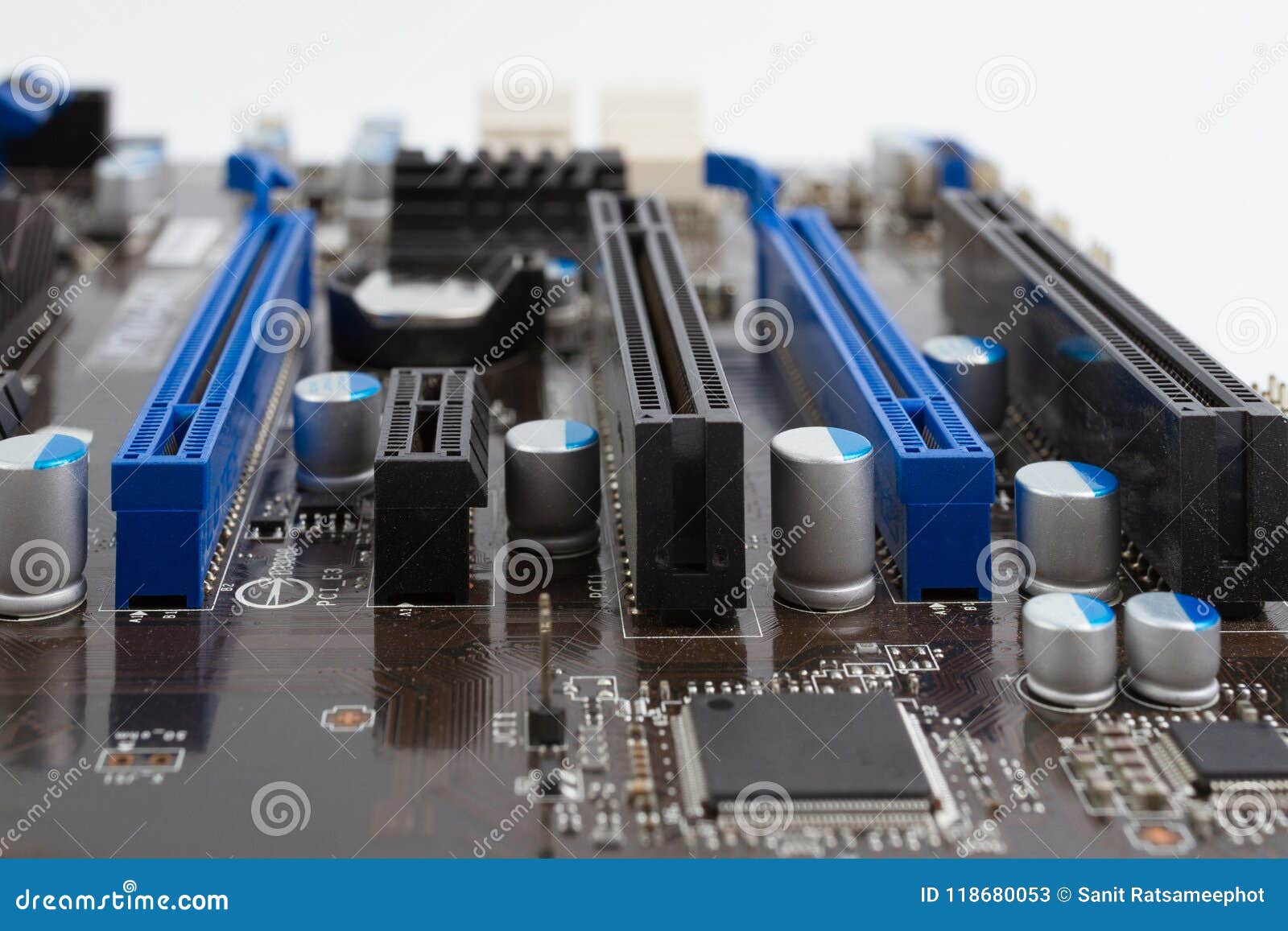 Computer Electronic Circuit Main Board. Stock Image - Image of ...