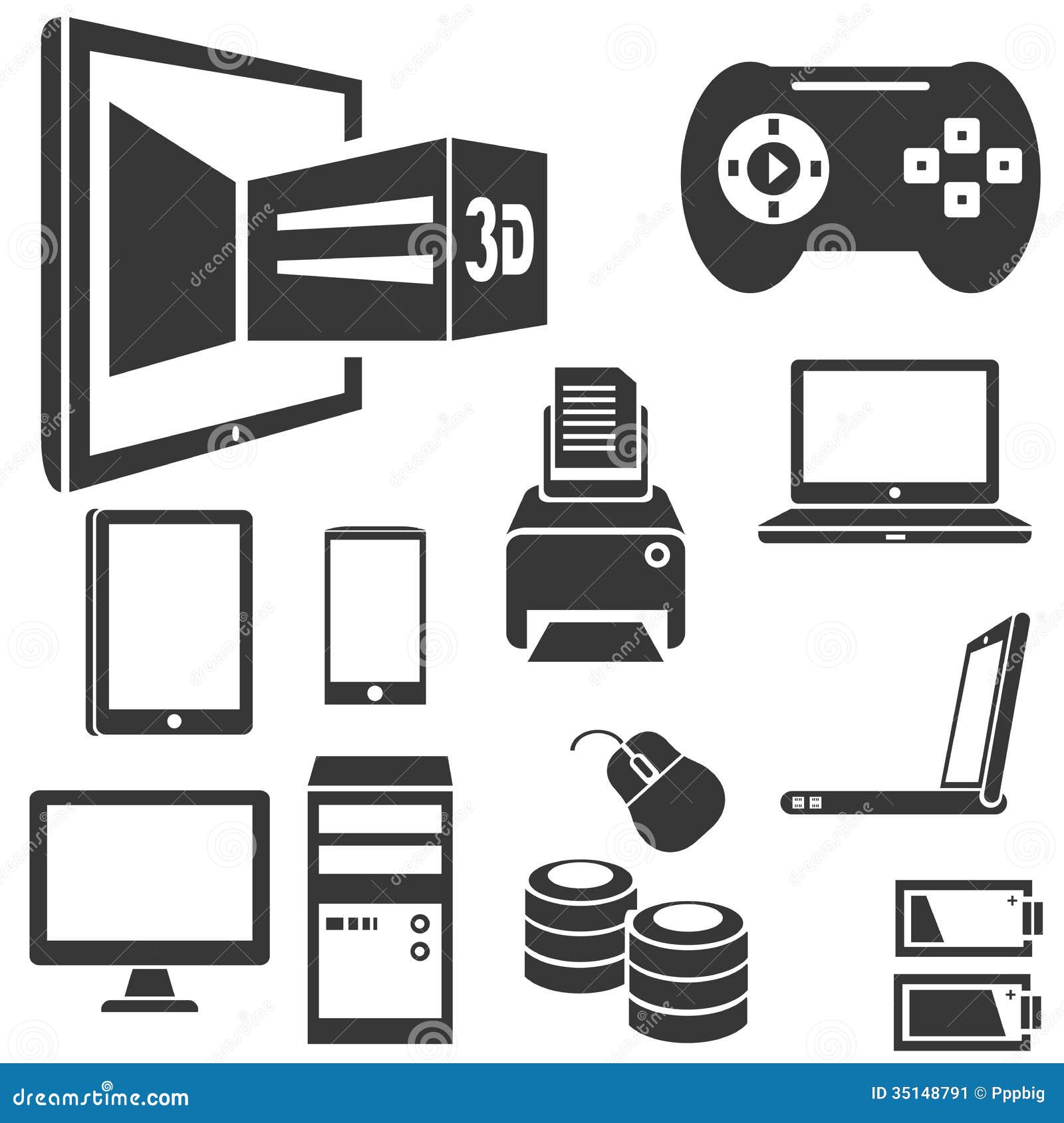 Computer and Electronic Device Stock Vector - Illustration of mouse ...