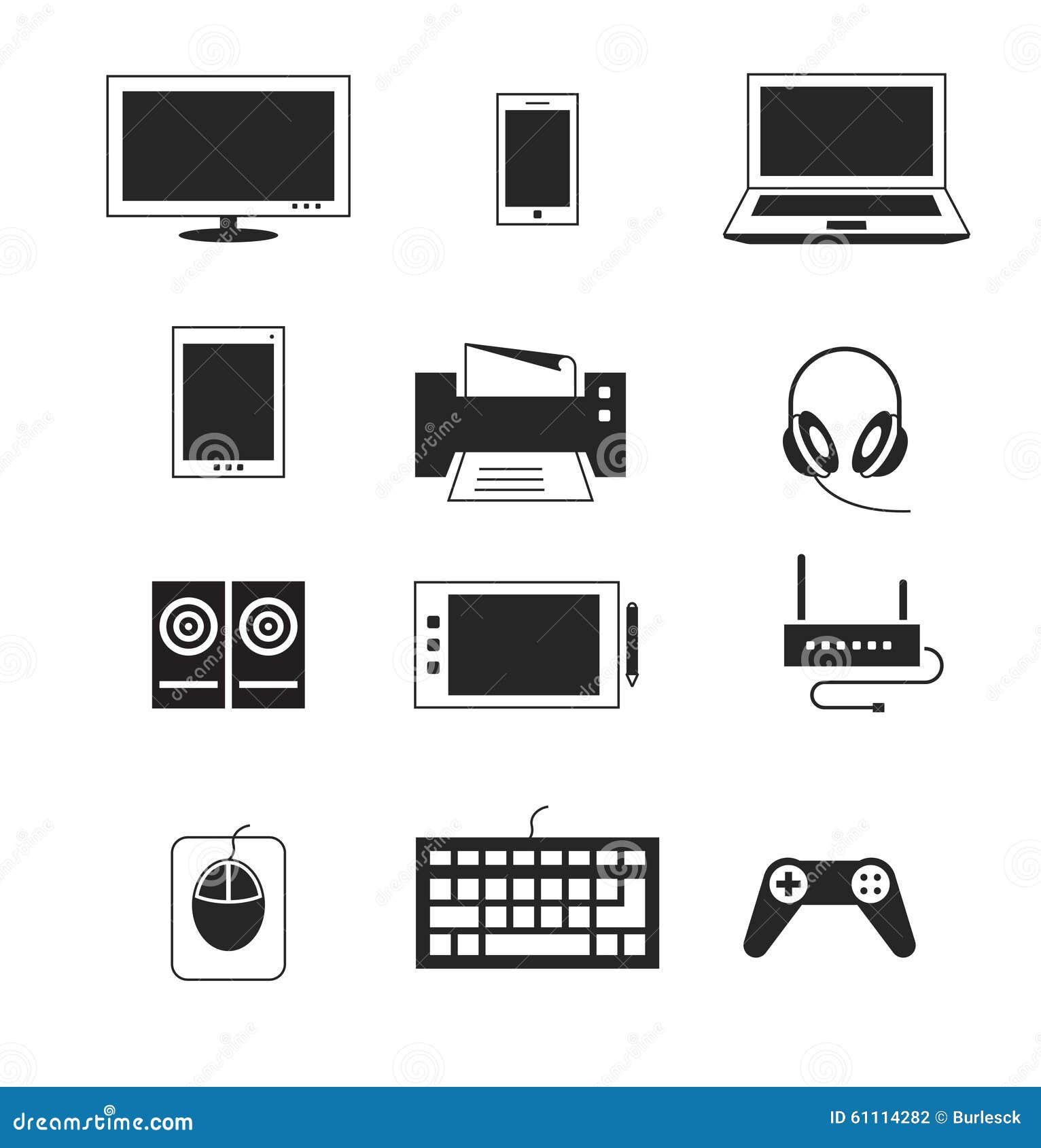 Computer Electronic Device Vector Templates | CartoonDealer.com #61114282