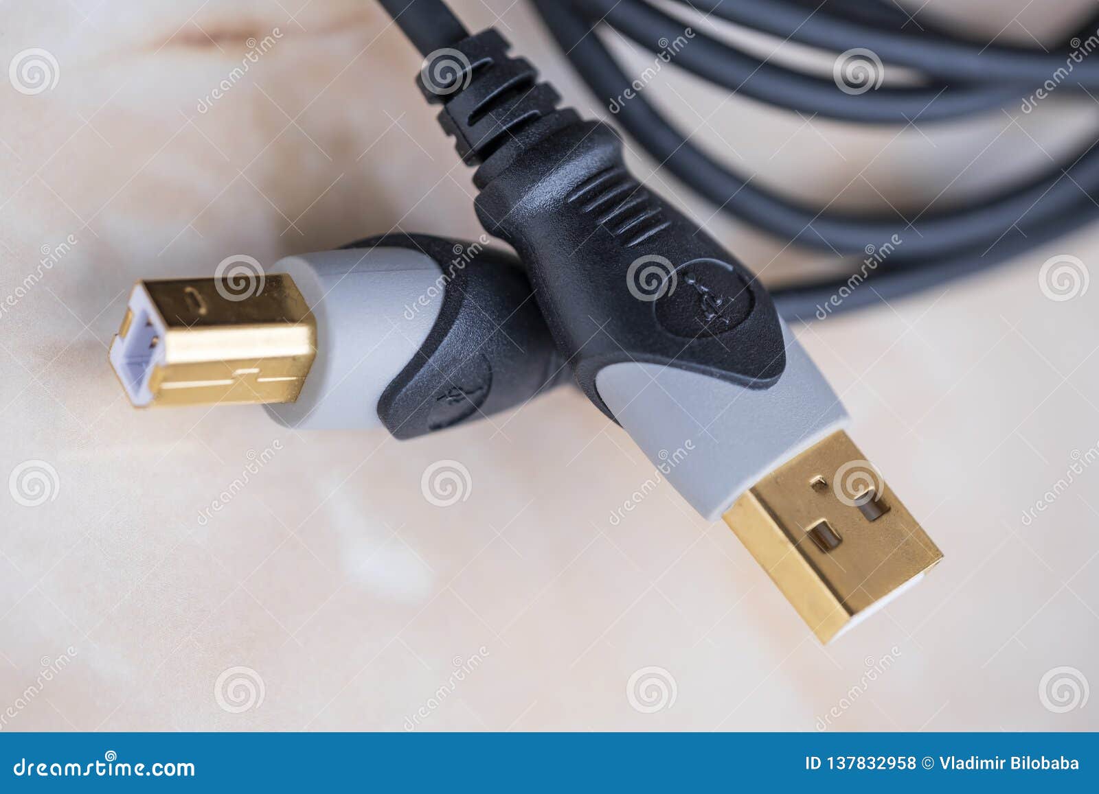 Computer Electronic Digital Plugs Stock Photo - Image of high, close ...