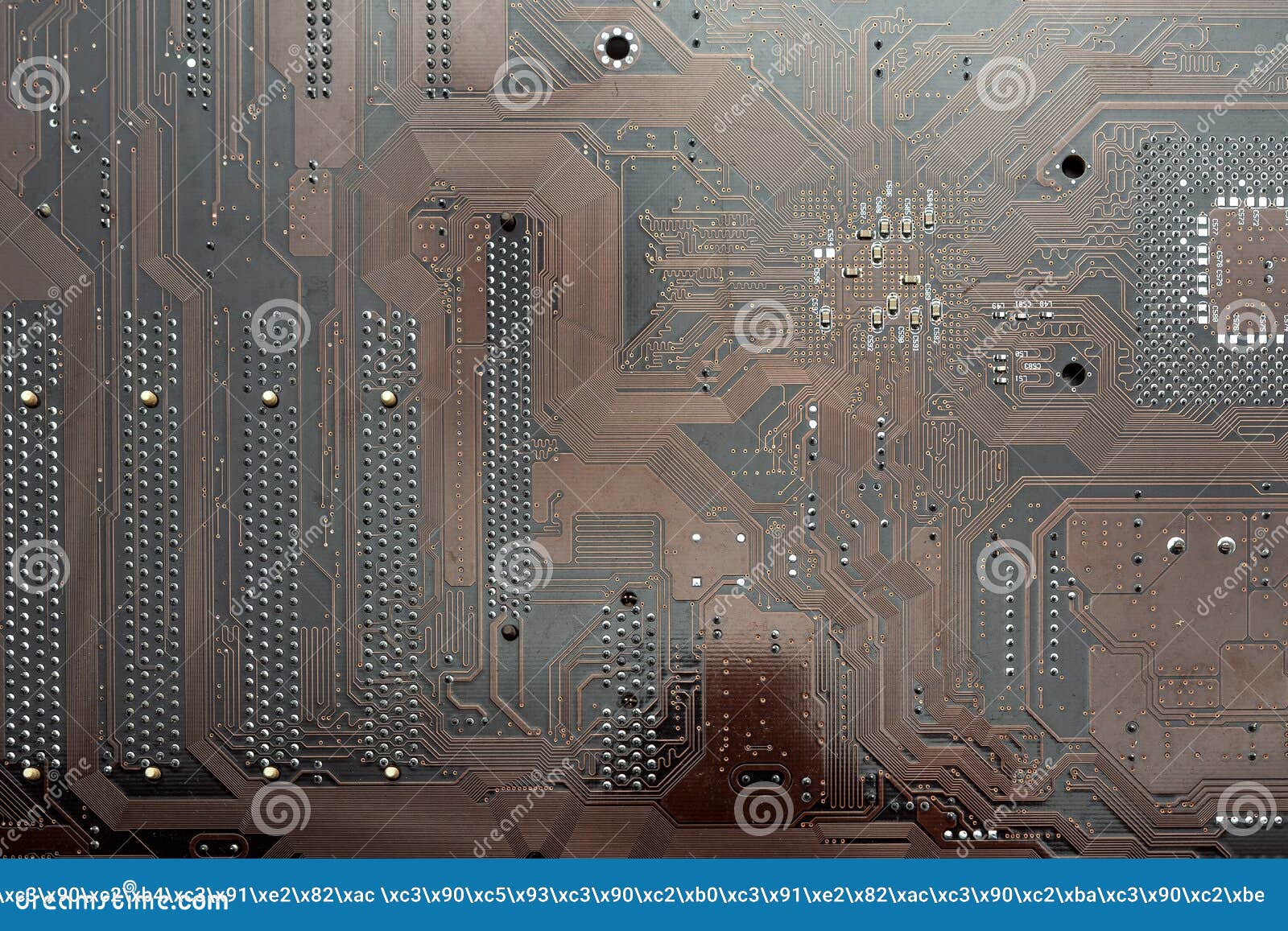 Computer Electronic Microcircuit, Motherboard, Tracks. Computer ...