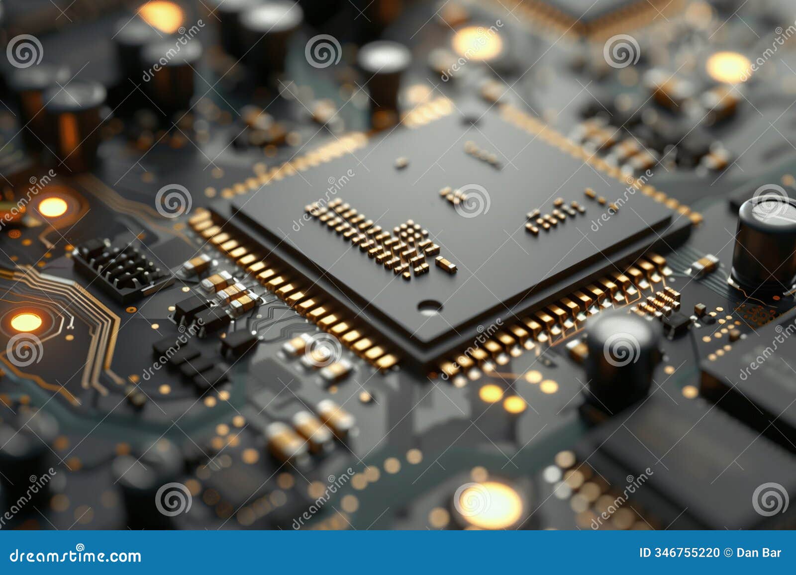 Computer Electronic Motherboard with Advanced Technology, Featuring ...