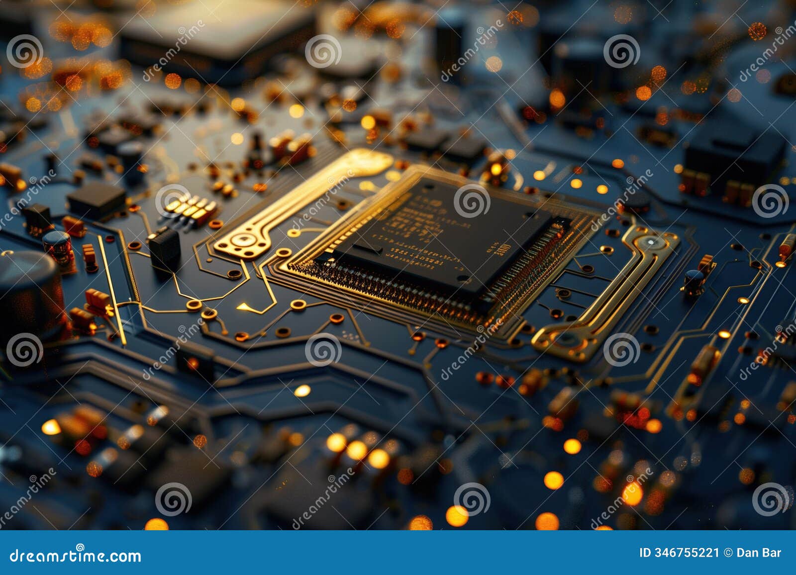 Computer Electronic Motherboard with Advanced Technology, Featuring ...