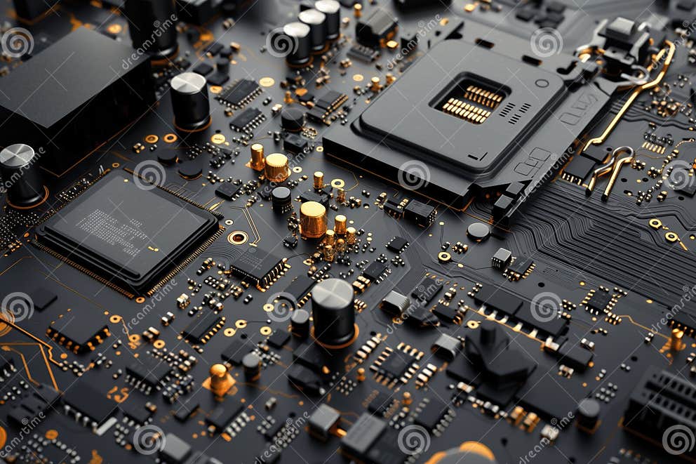Computer Electronic Motherboard with Advanced Technology, Featuring ...