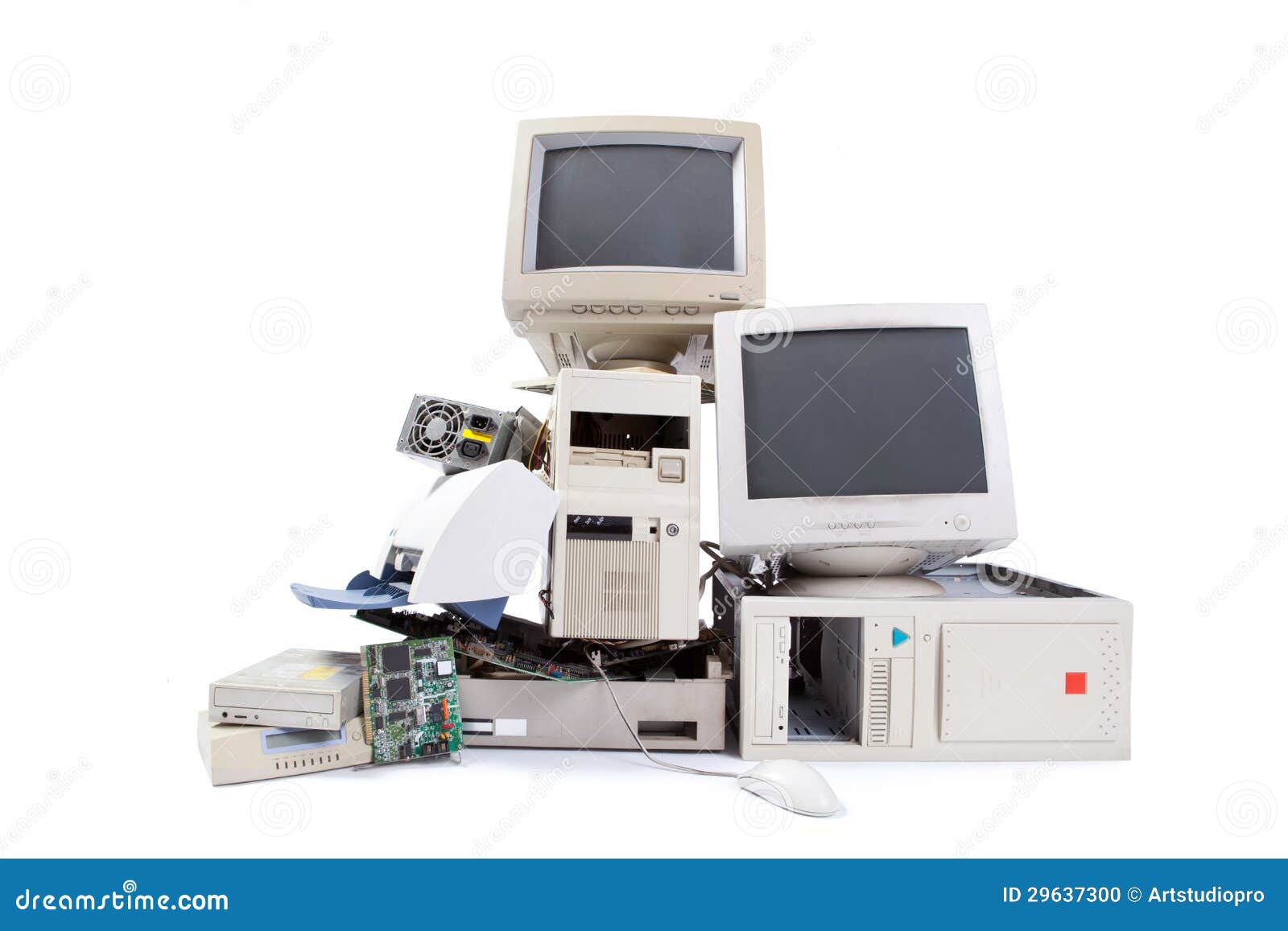 Computer and Electronic Waste Stock Photo - Image of parts, processor ...