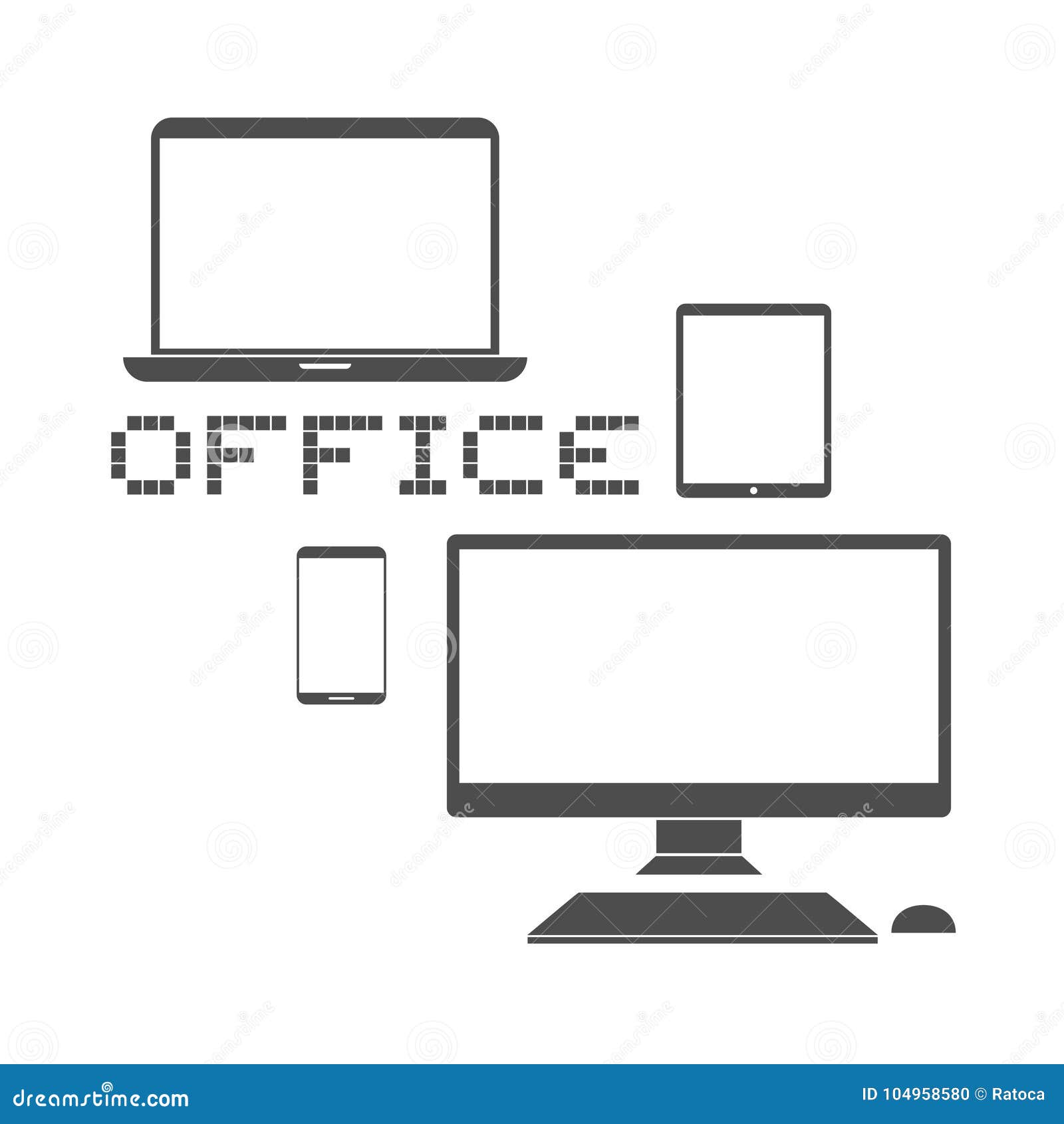 Computer elements design stock illustration. Illustration of isolated ...