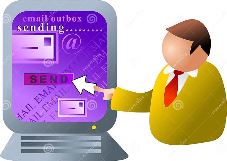 Computer email stock illustration. Illustration of sending - 365908