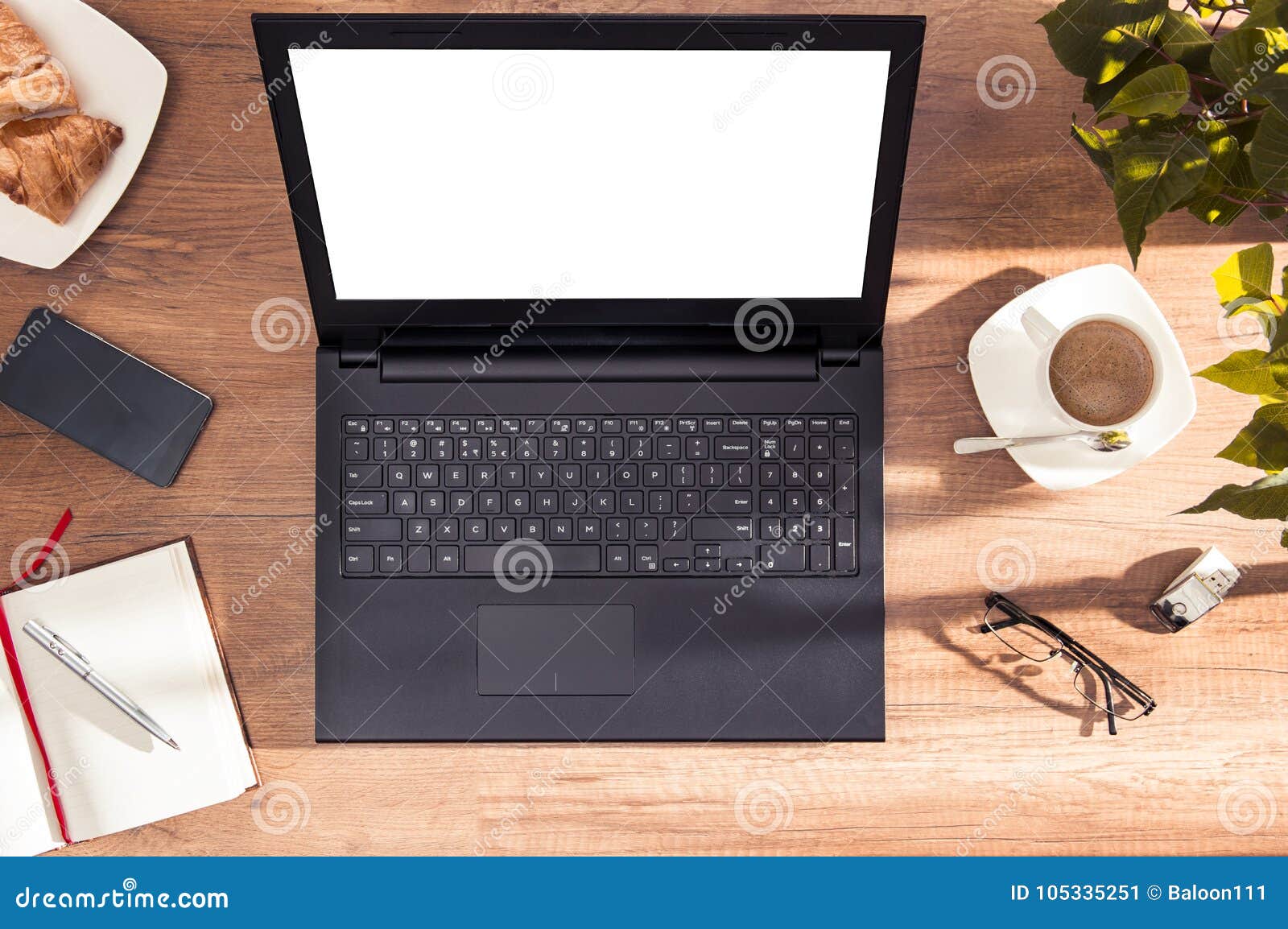 Computer with empty space stock image. Image of ultrabook - 105335251