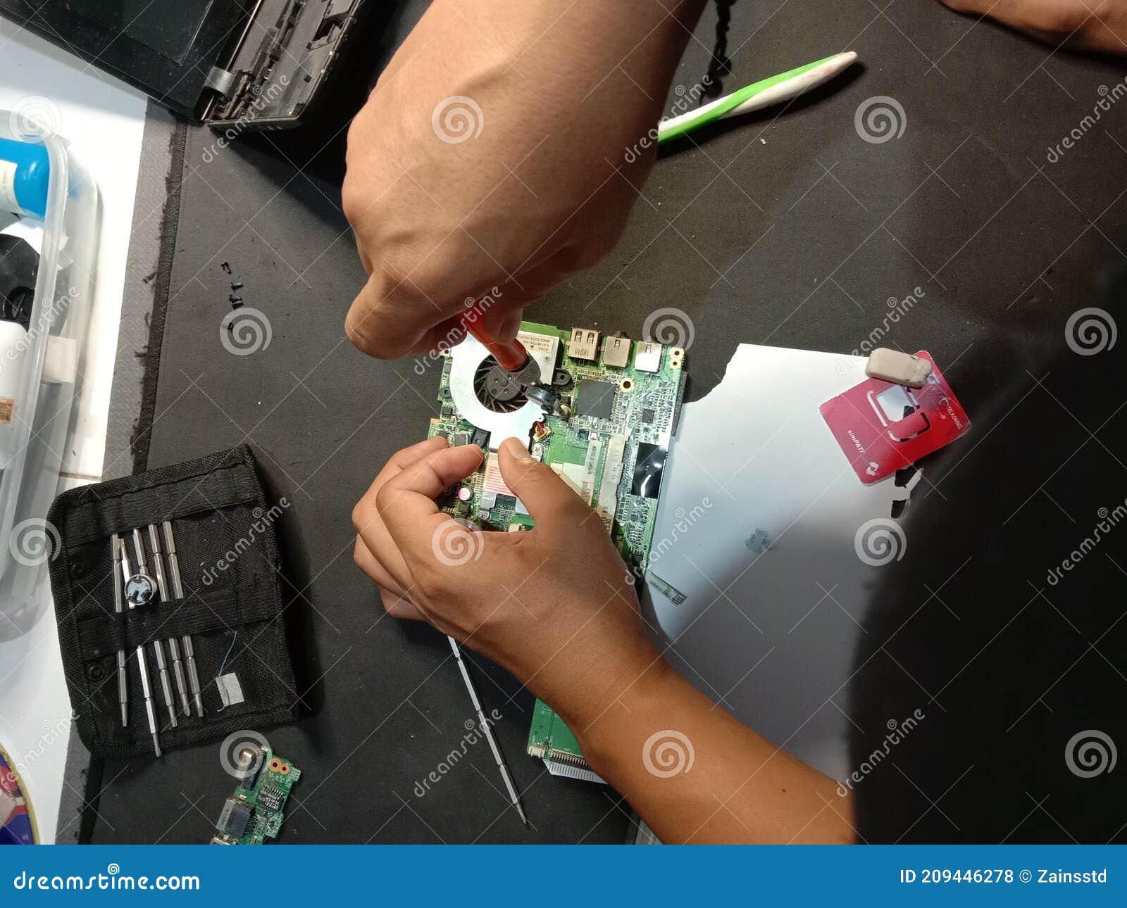 Computer Engine Repair Machine Stock Photo - Image of computer, machine ...