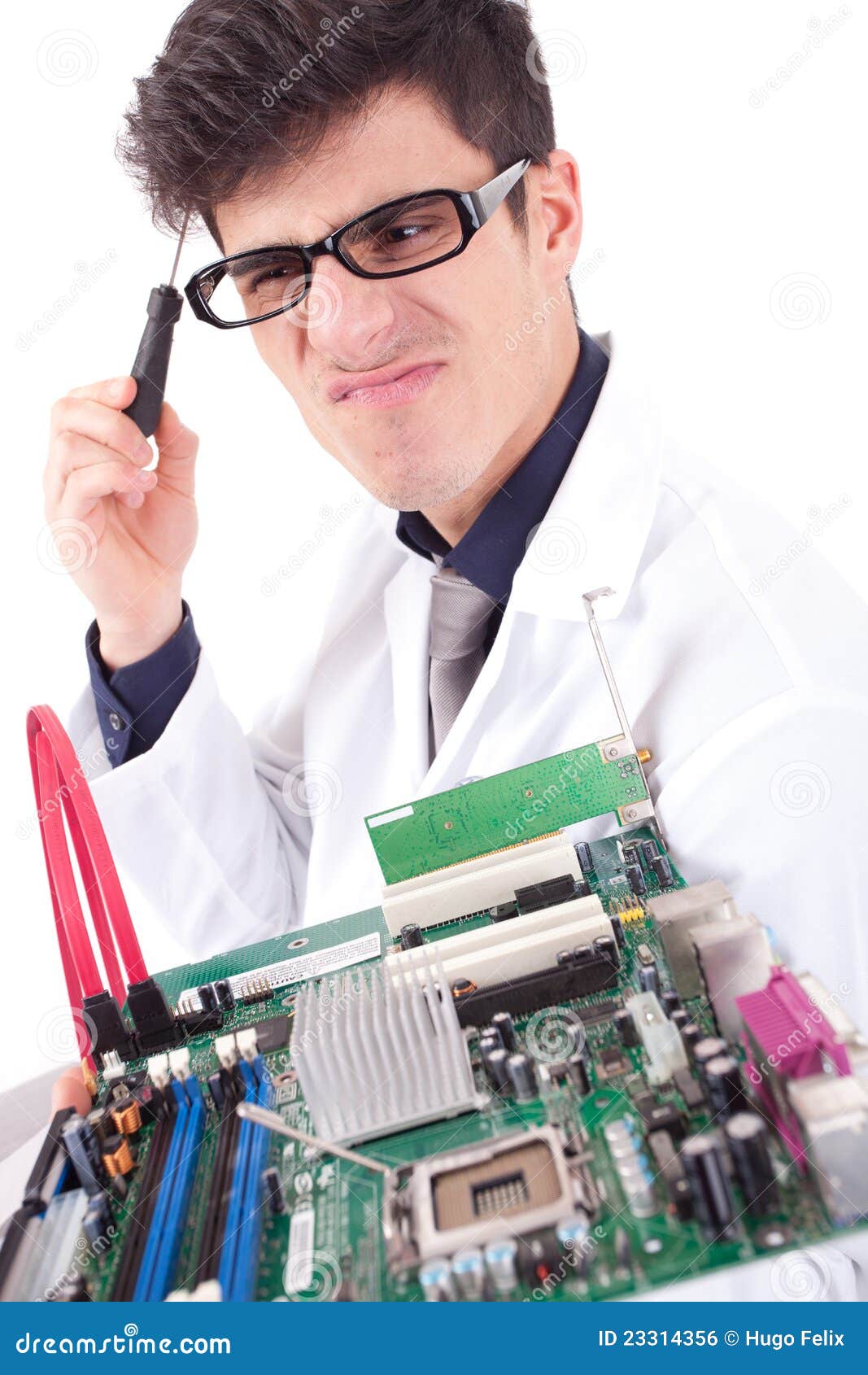 Computer Engineer stock photo. Image of isolated, business - 23314356