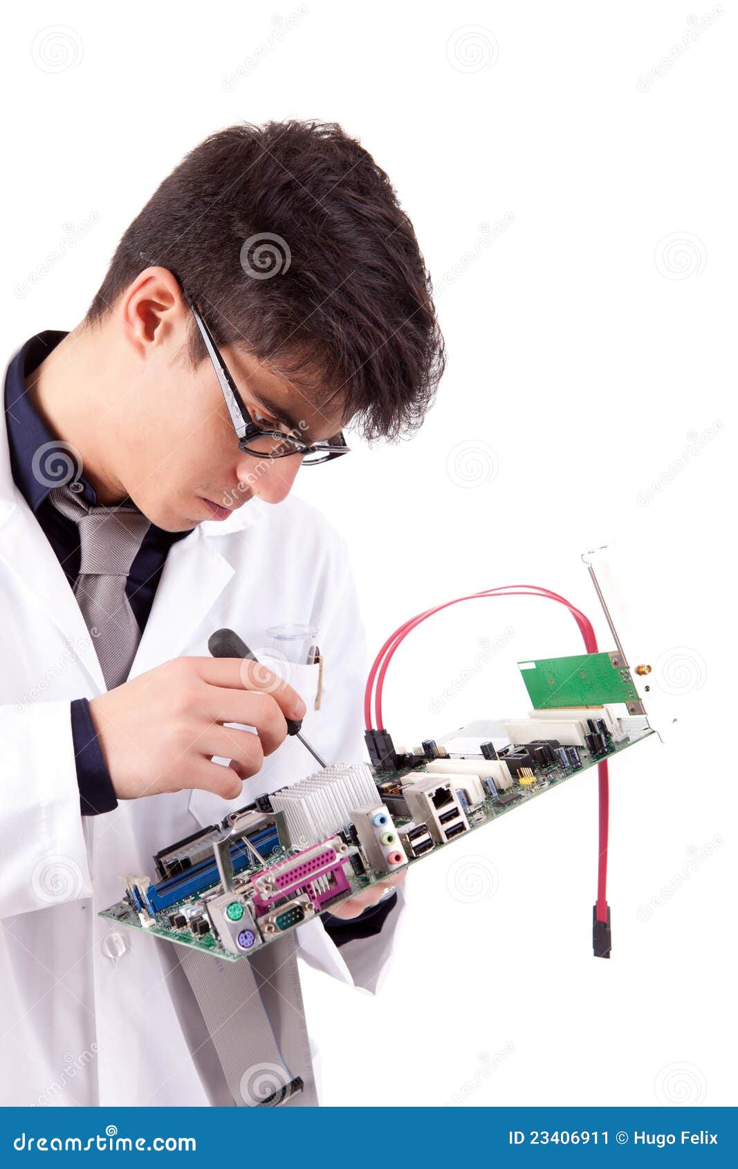 Computer Engineer stock image. Image of measuring, electronics - 23406911