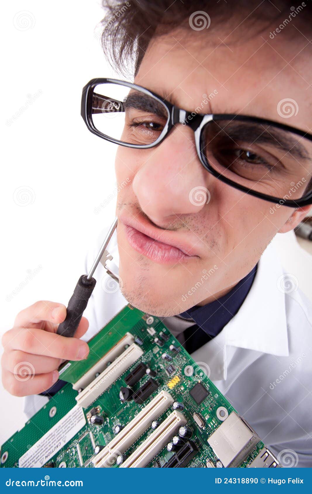 Computer Engineer stock photo. Image of isolated, electronics - 24318890