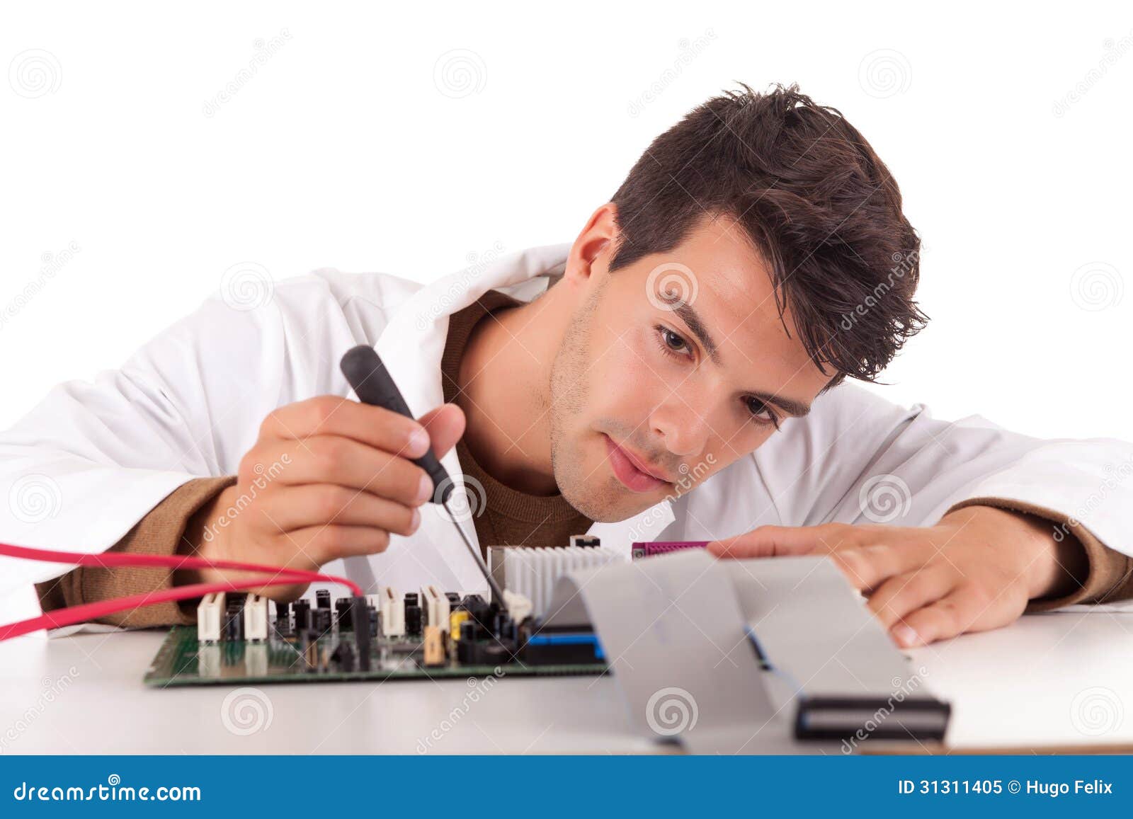 Computer engineer stock image. Image of exam, install - 31311405