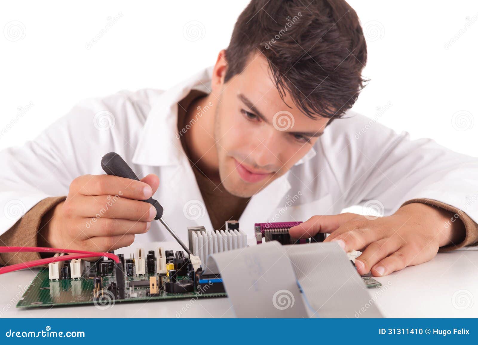 Computer engineer stock photo. Image of electrician, measuring - 31311410