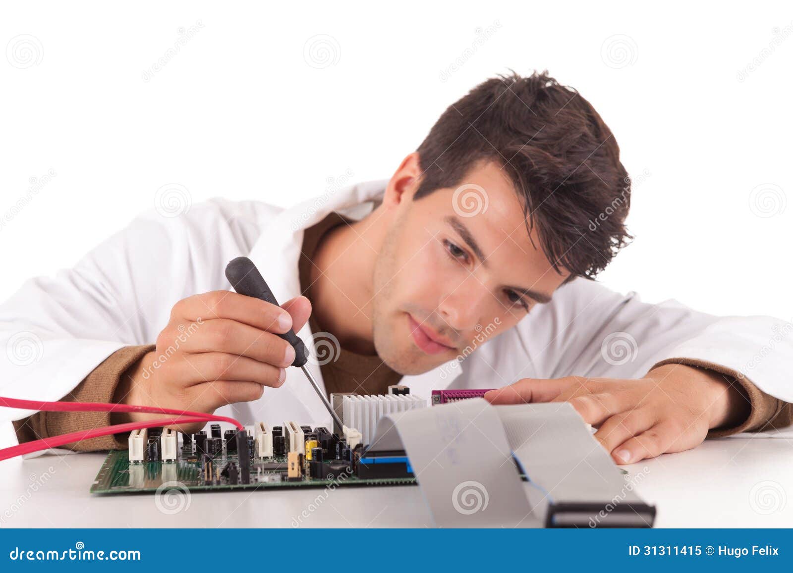 Computer engineer stock image. Image of component, hand - 31311415