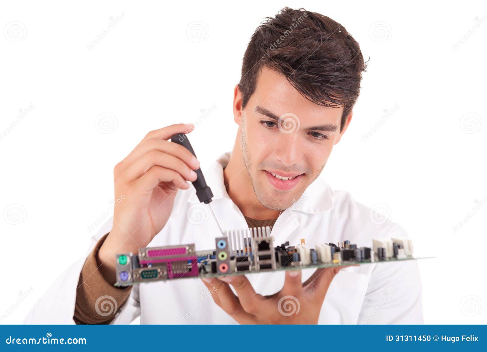 Computer engineer stock photo. Image of isolated, power - 31311450