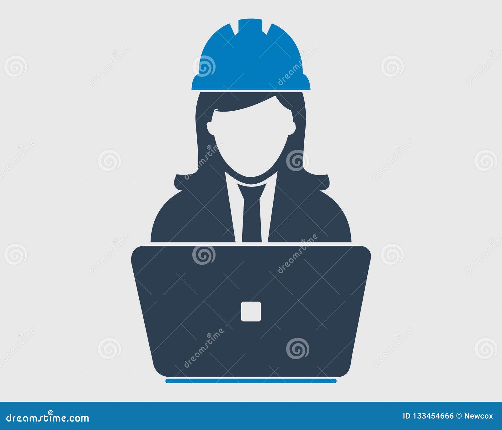 Computer Engineer Icon. stock vector. Illustration of fixing - 133454666