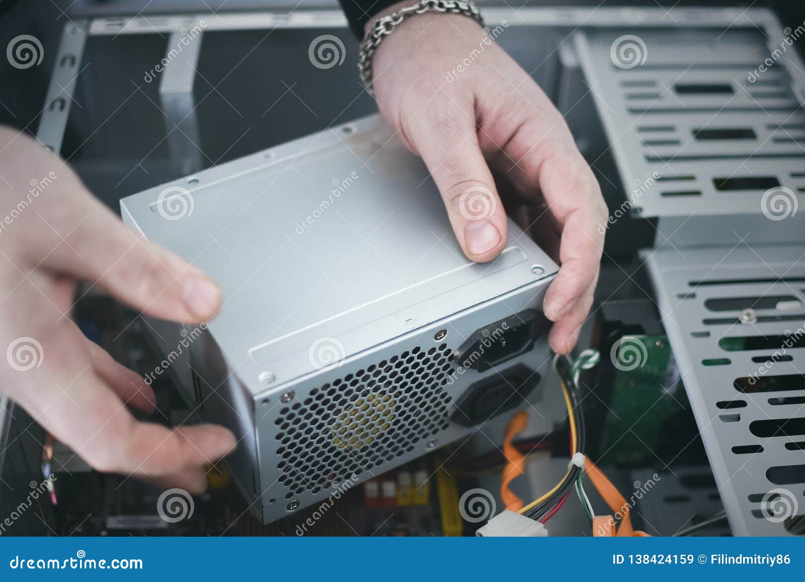 Power supply. stock image. Image of assembling, electric - 138424159