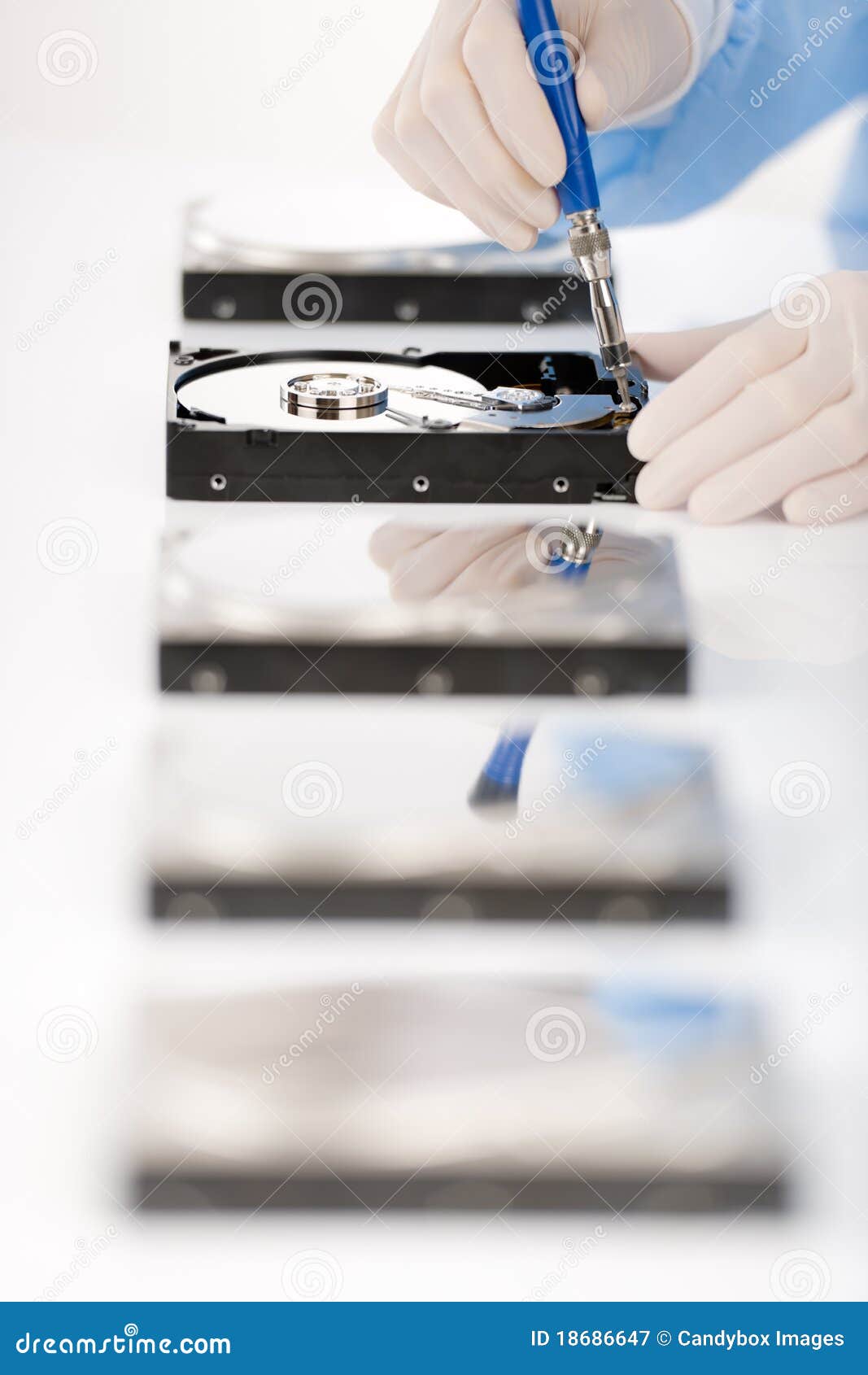 Computer Engineer Repair Hard Disc Defect, Sterile Stock Image - Image ...