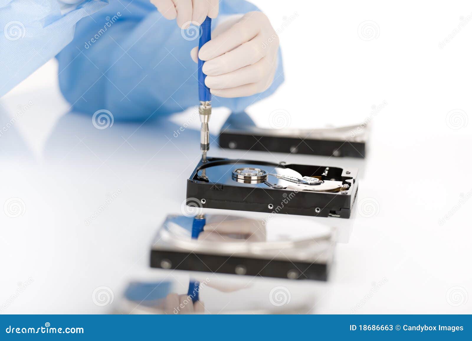 Computer Engineer Repair Hard Disc Defect, Sterile Stock Image - Image ...
