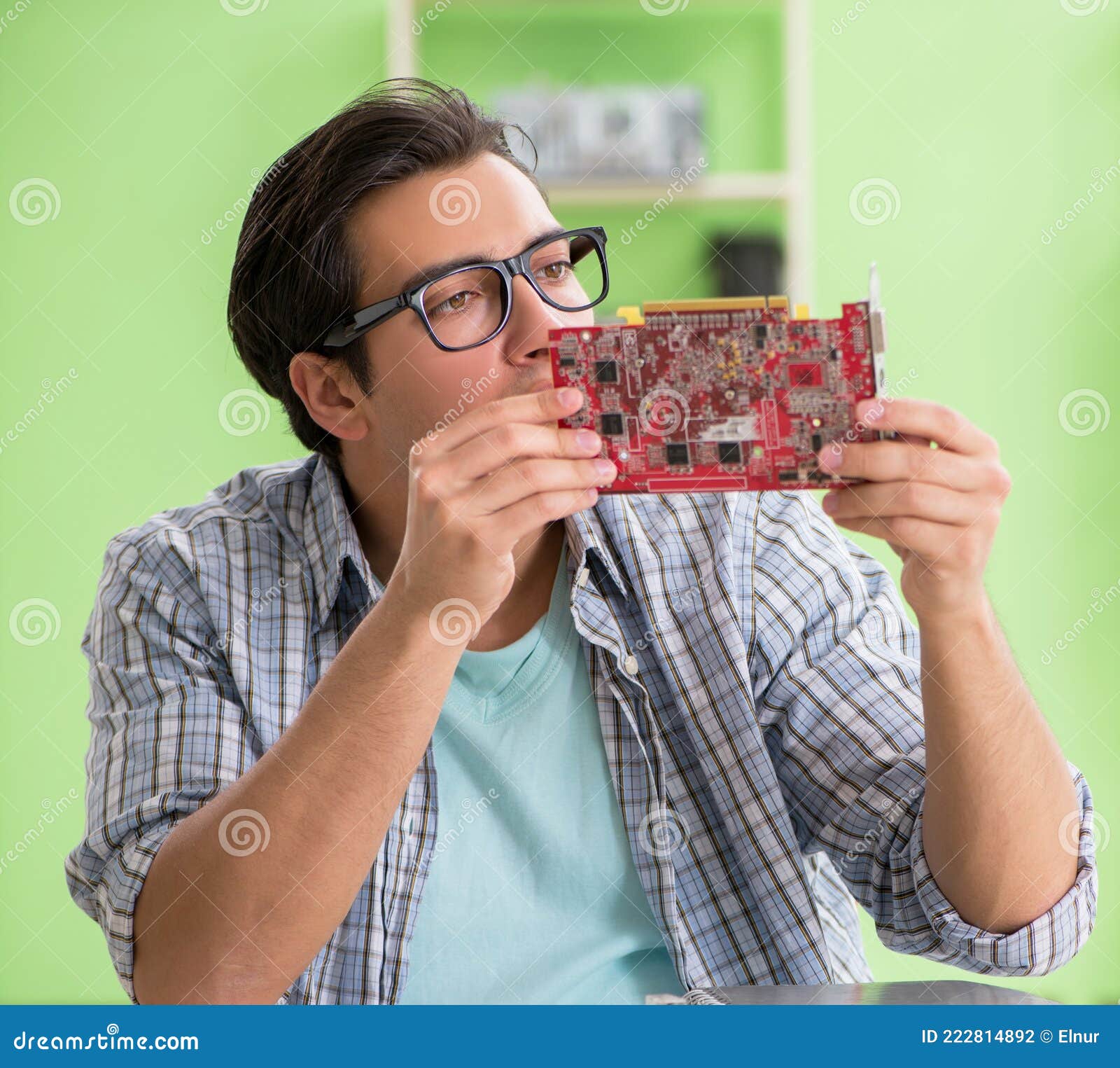 Computer Engineer Repairing Broken Desktop Stock Photo - Image of ...