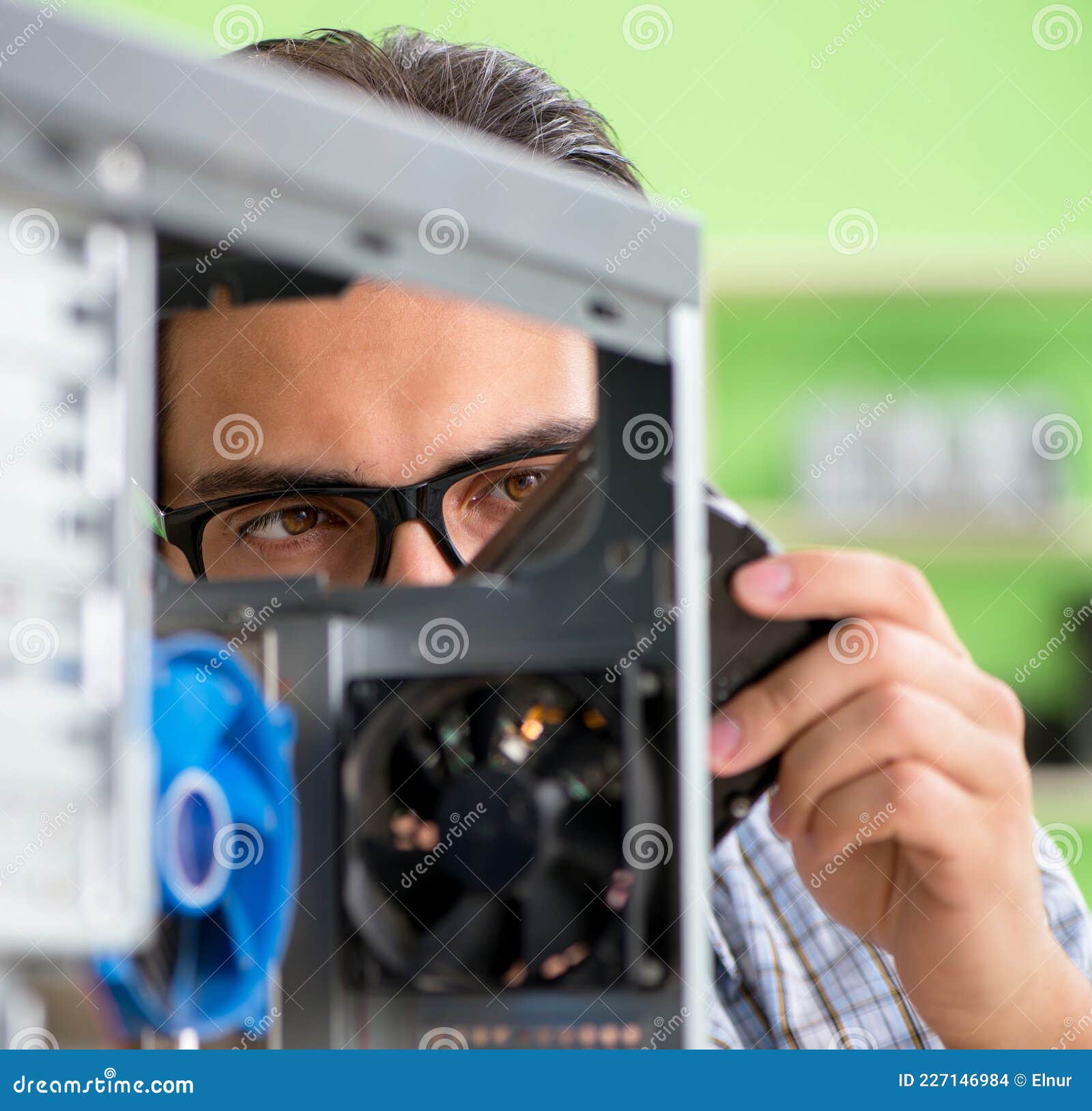 Computer Engineer Repairing Broken Desktop Stock Photo - Image of ...