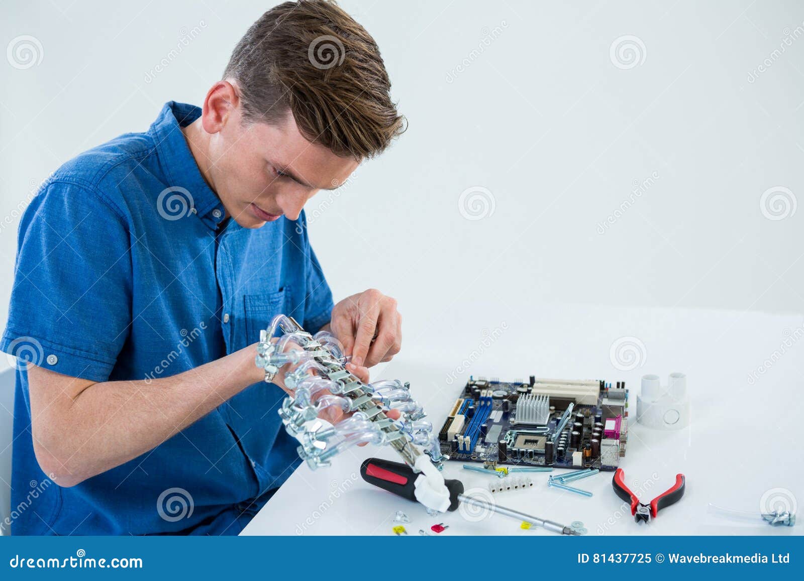 Computer Engineer Repairing Computer Motherboard Stock Image - Image of ...