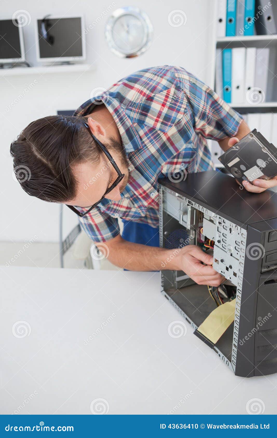 Computer Engineer Working on Broken Console Stock Photo - Image of ...