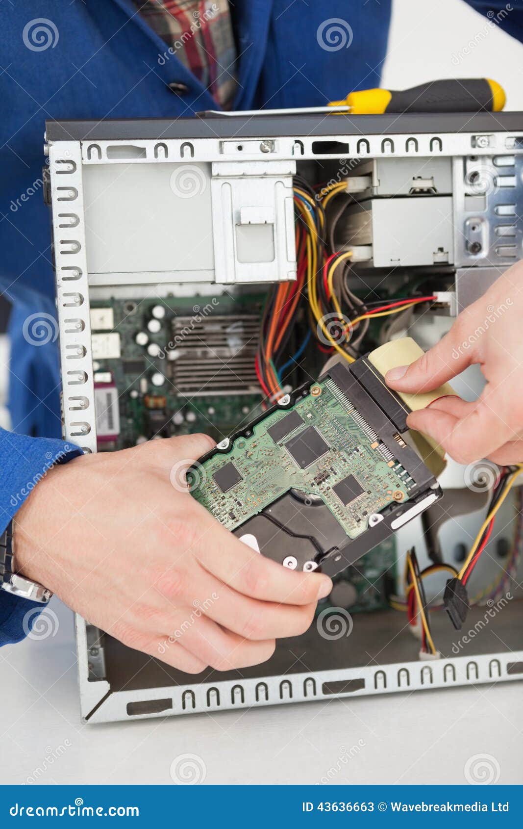 Computer Engineer Working on Broken Cpu Stock Image - Image of system ...