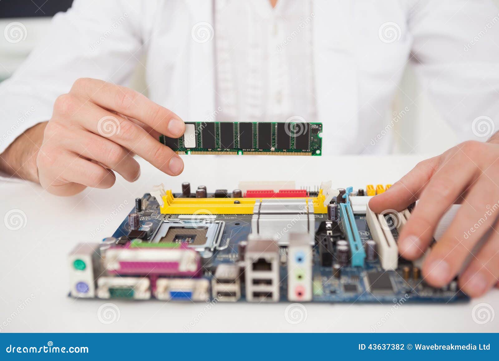 Computer Engineer Working on Broken Cpu Stock Photo - Image of tech ...