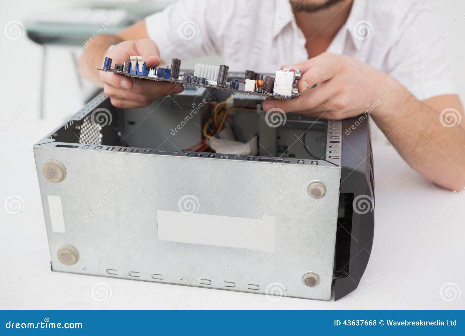 Computer Engineer Working on Broken Cpu Stock Photo - Image of tech ...