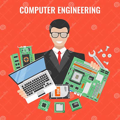 Computer Engineering Flyer stock vector. Illustration of guarantee ...