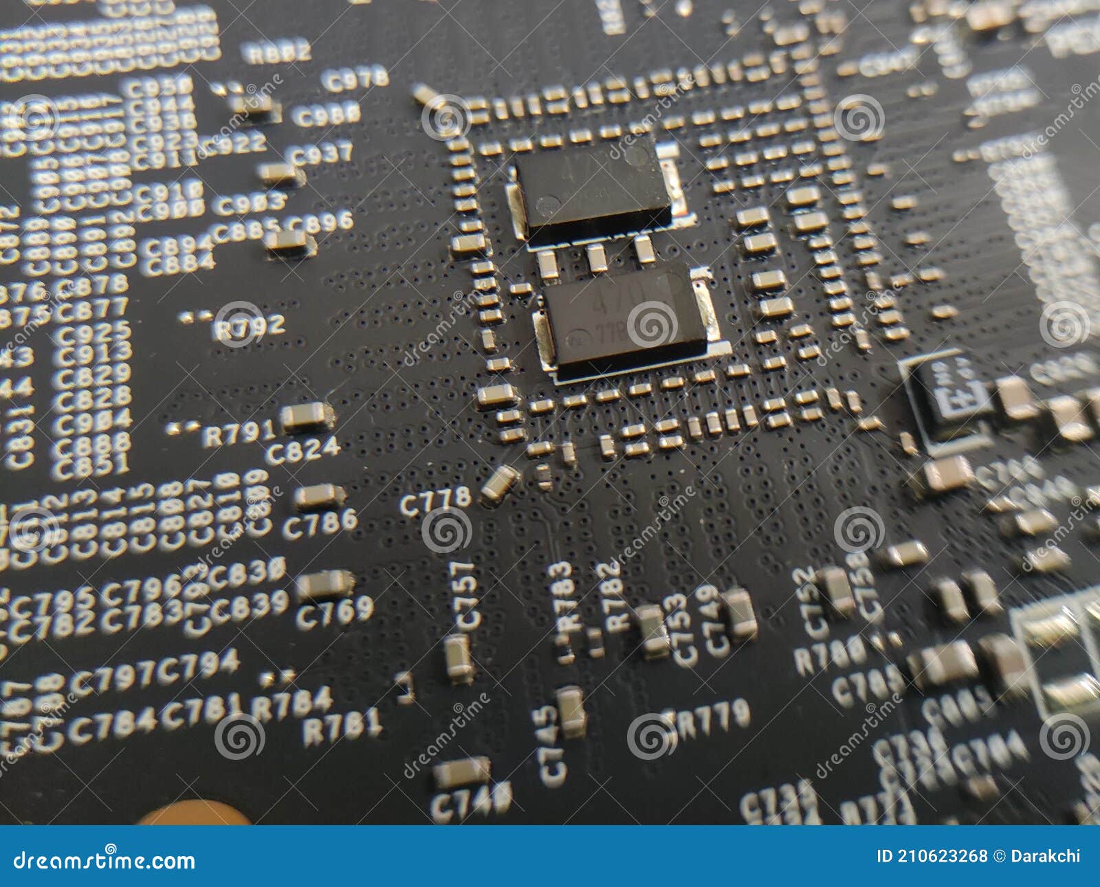 Computer Engineering Microchip Background. Microelectronic High Tech ...